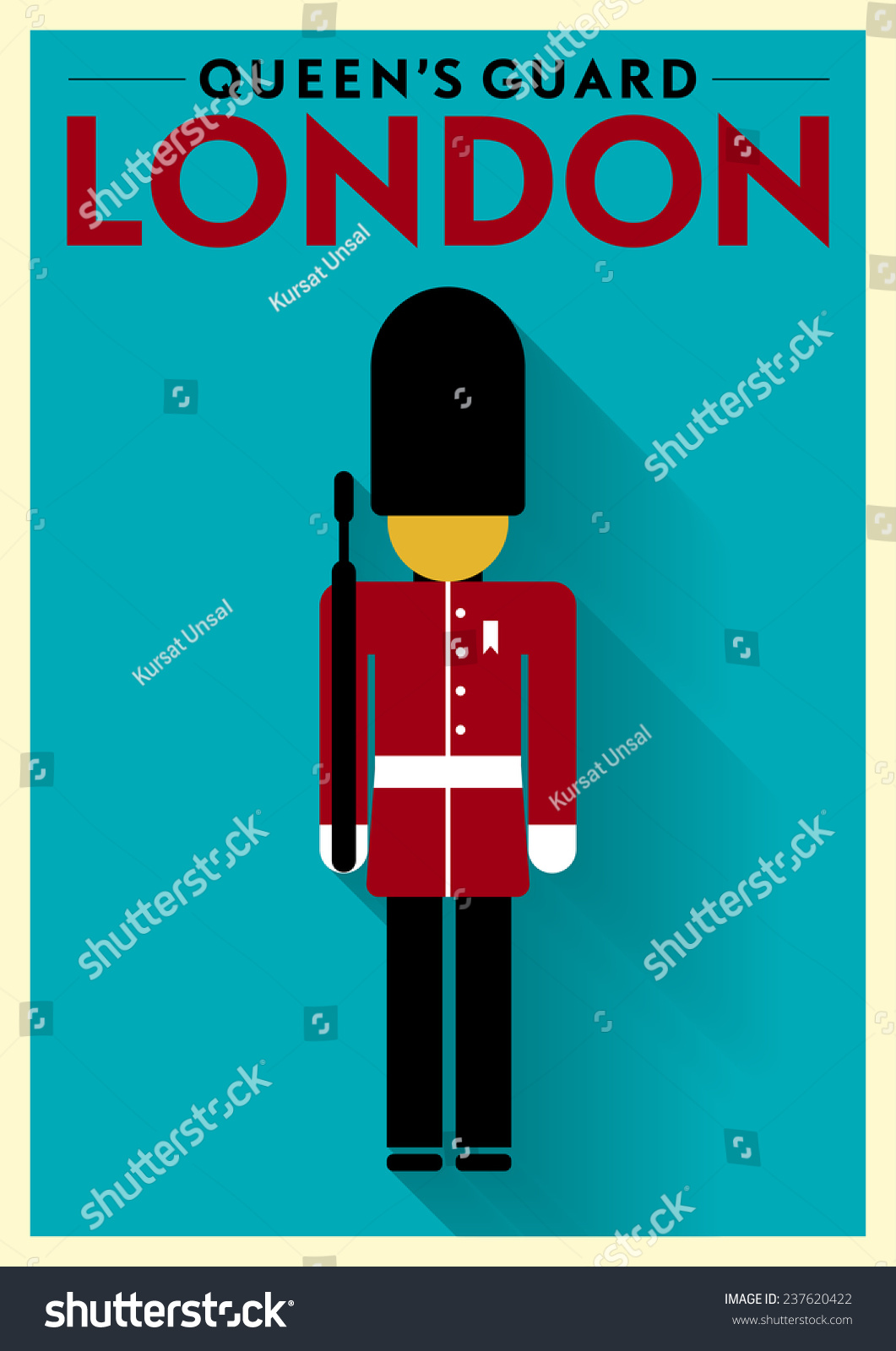 Queens Guard Vector Illustration Stock Vector (Royalty Free) 237620422 ...