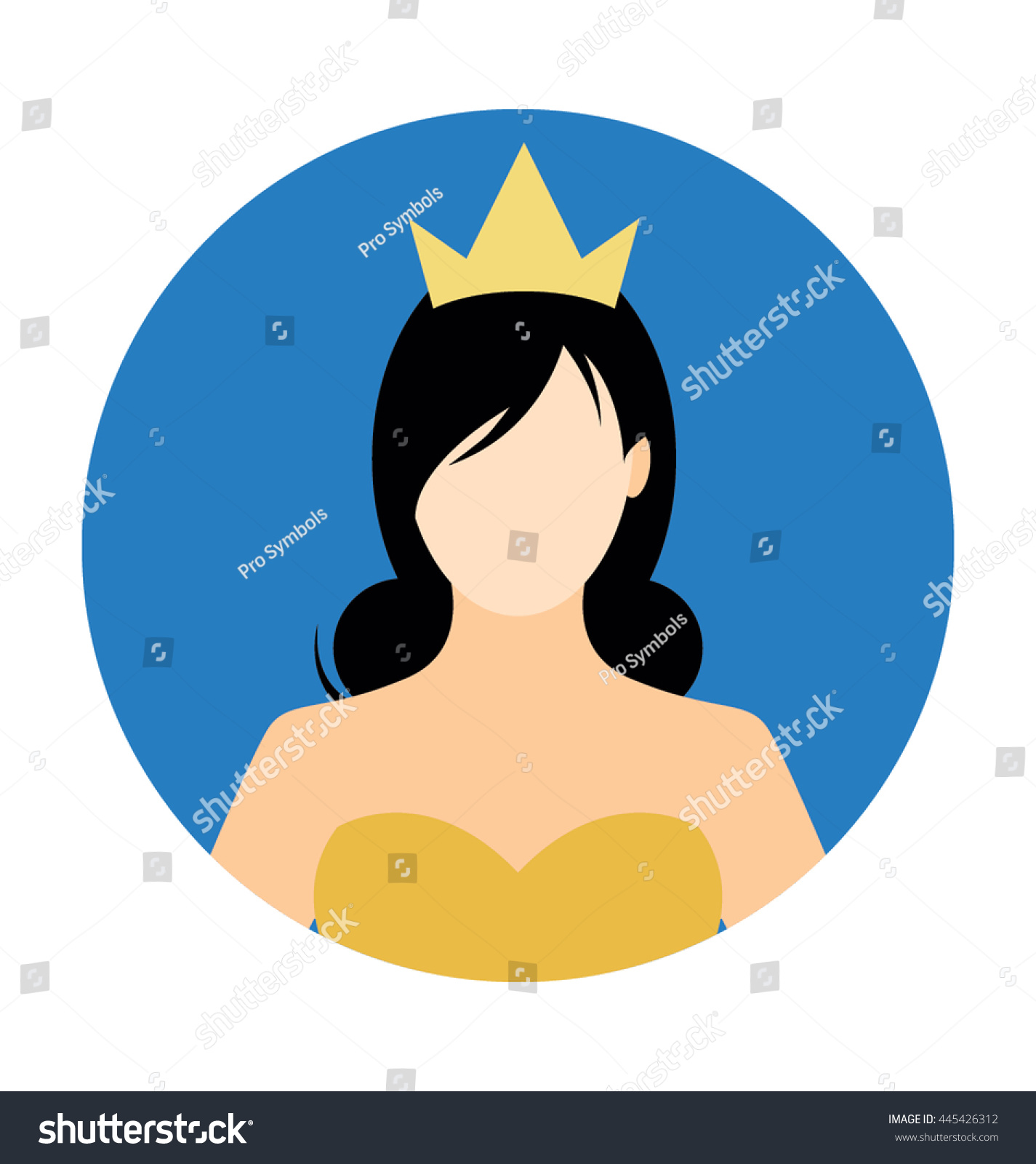 Queen Vector Icon Stock Vector (Royalty Free) 445426312 | Shutterstock