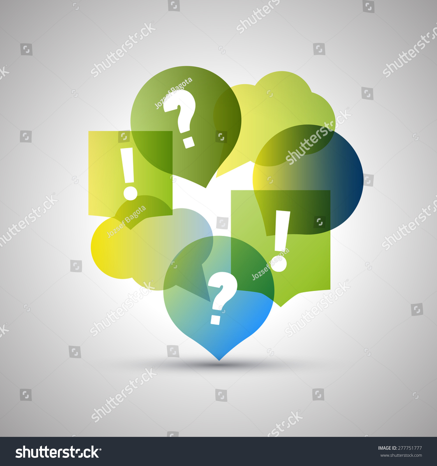 Question Answer Colorful Speech Bubbles Text Stock Vector (Royalty Free ...