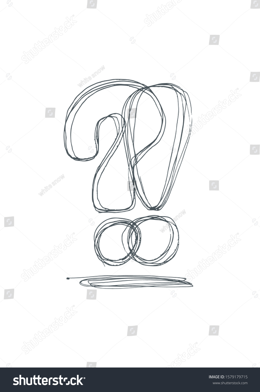 Question Answer Sloppy Drawing Vector Image Stock Vector (Royalty Free ...