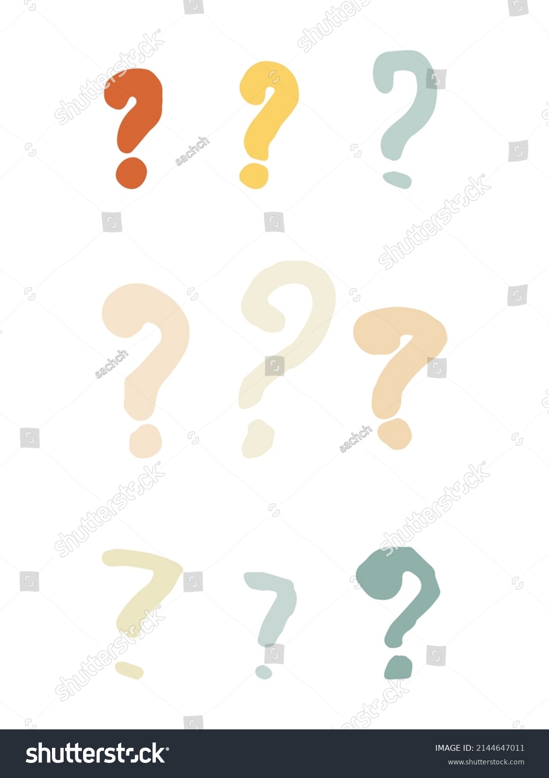 Question Doodle Vector Illustration Set Stock Vector (Royalty Free ...