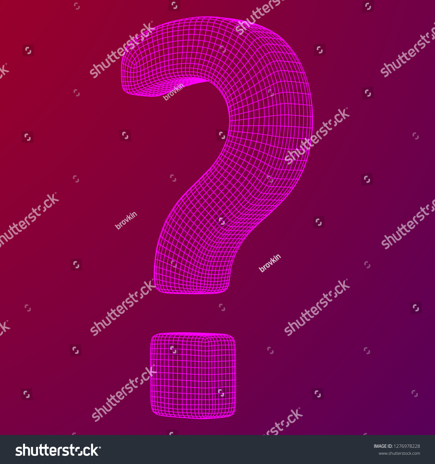 Question Mark Abstract Model Line Composition Stock Vector (Royalty ...