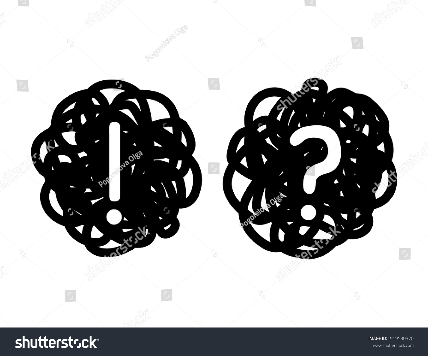Question Mark Exclamation Mark On Scribble Stock Vector (Royalty Free ...