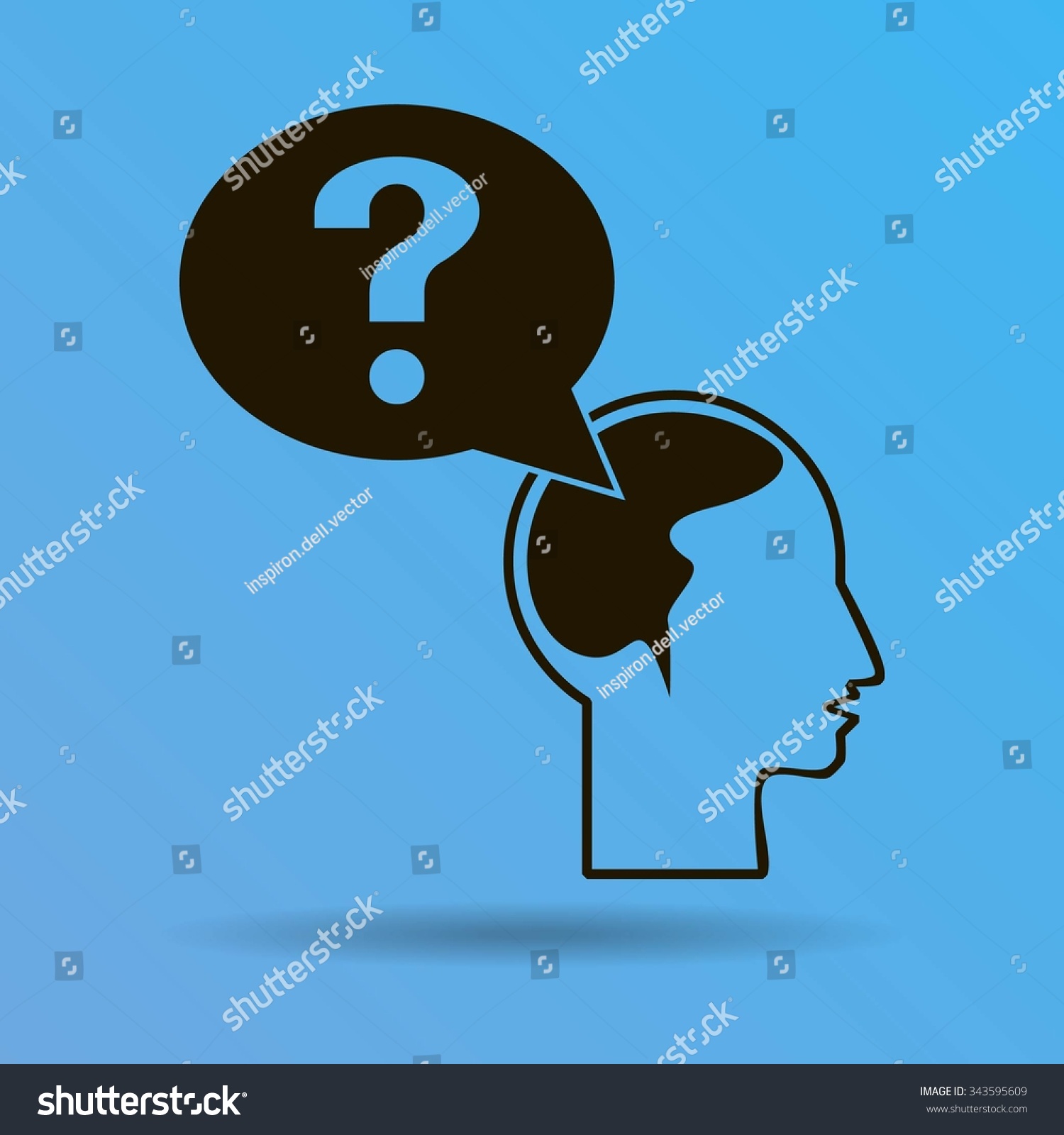Question Mark Man: vetor stock (livre de direitos) 343595609 | Shutterstock