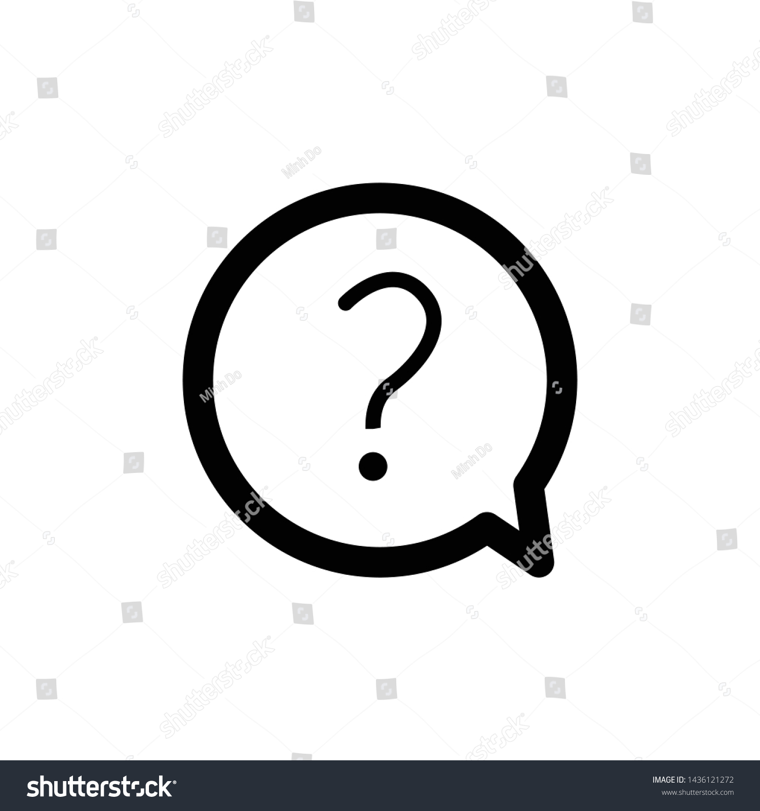 Question Mark Asking Questionnaire Icon: vector de stock (libre de ...