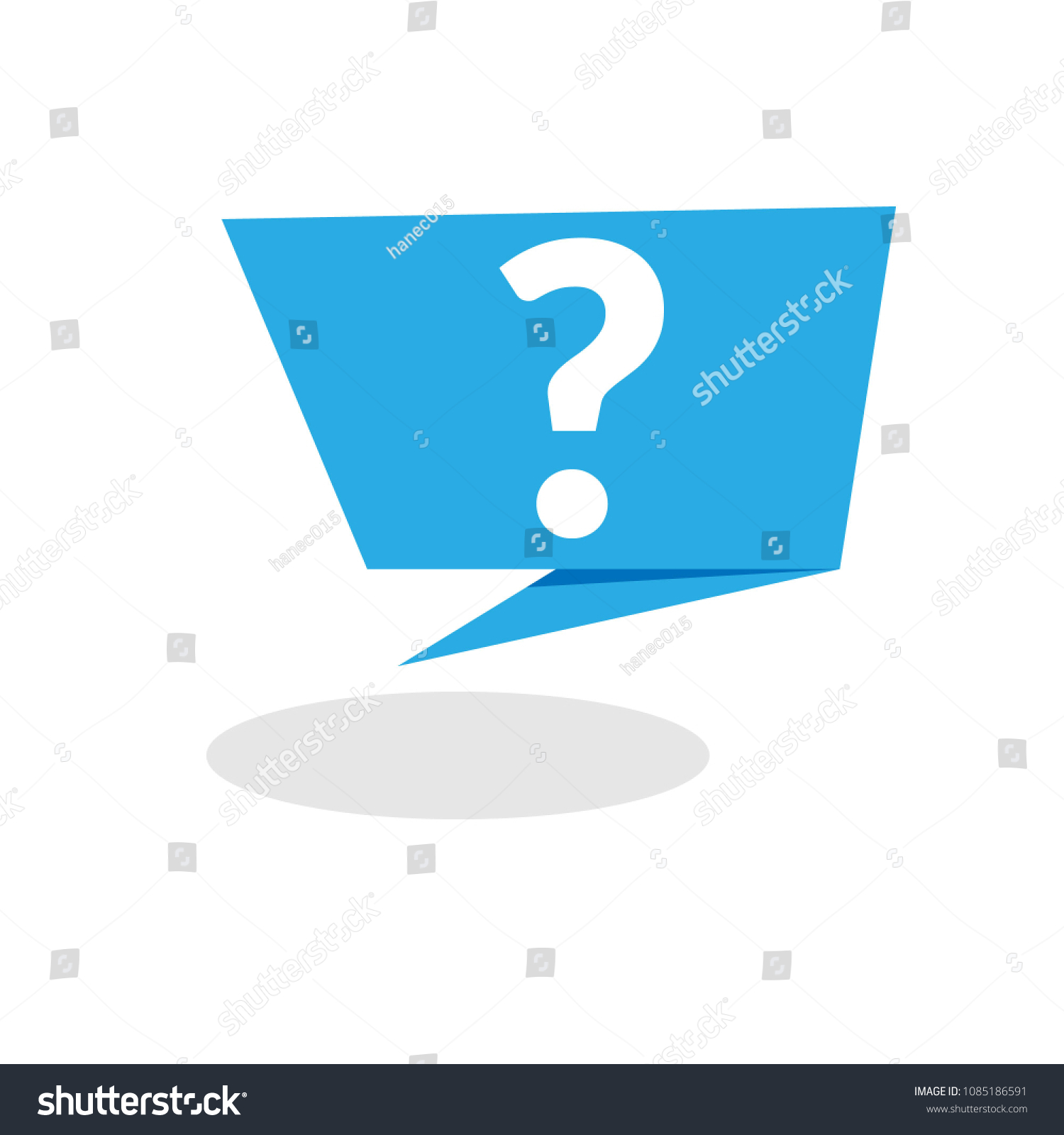 Question Mark Banner Origami Vector Illustration Stock Vector (Royalty ...