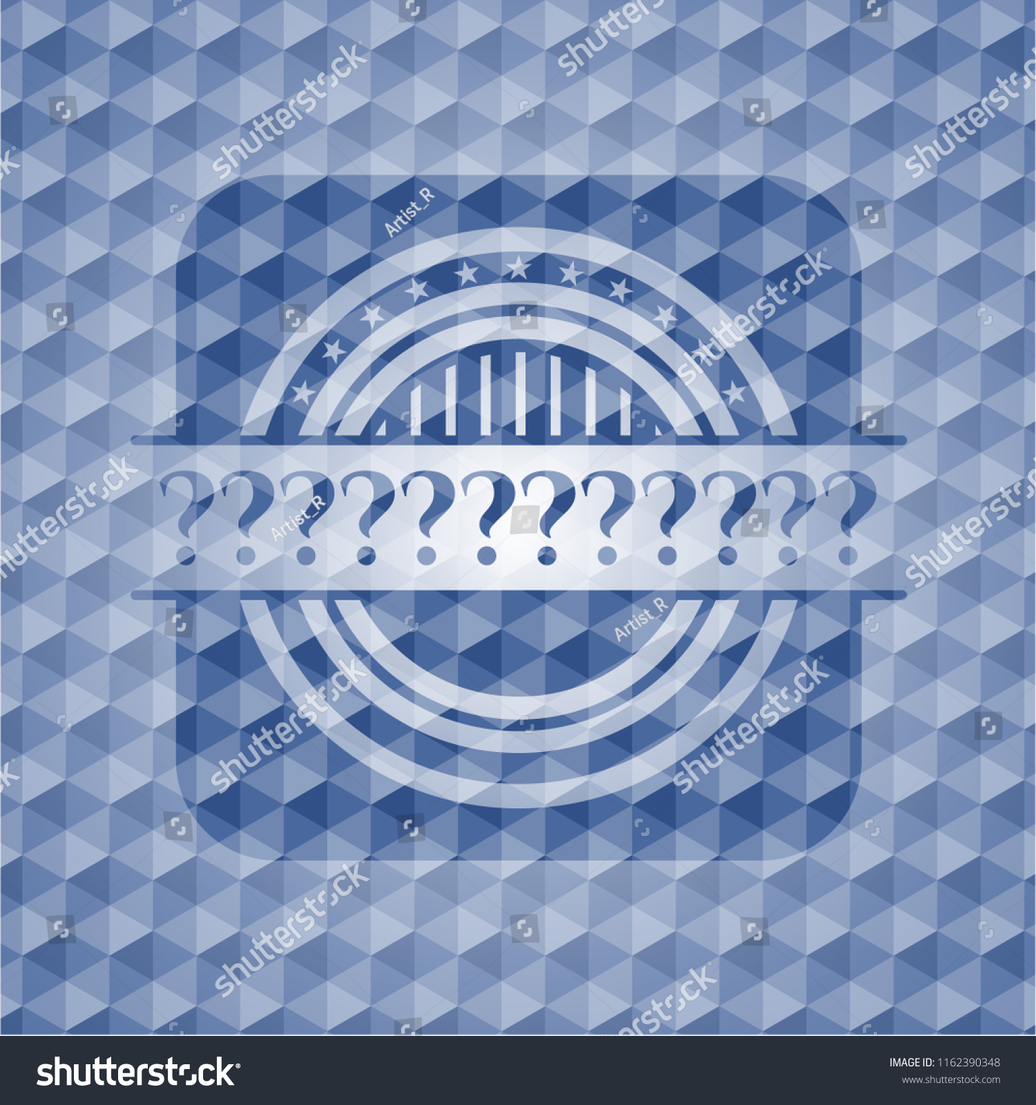 Question Mark Blue Emblem Geometric Background Stock Vector (Royalty ...