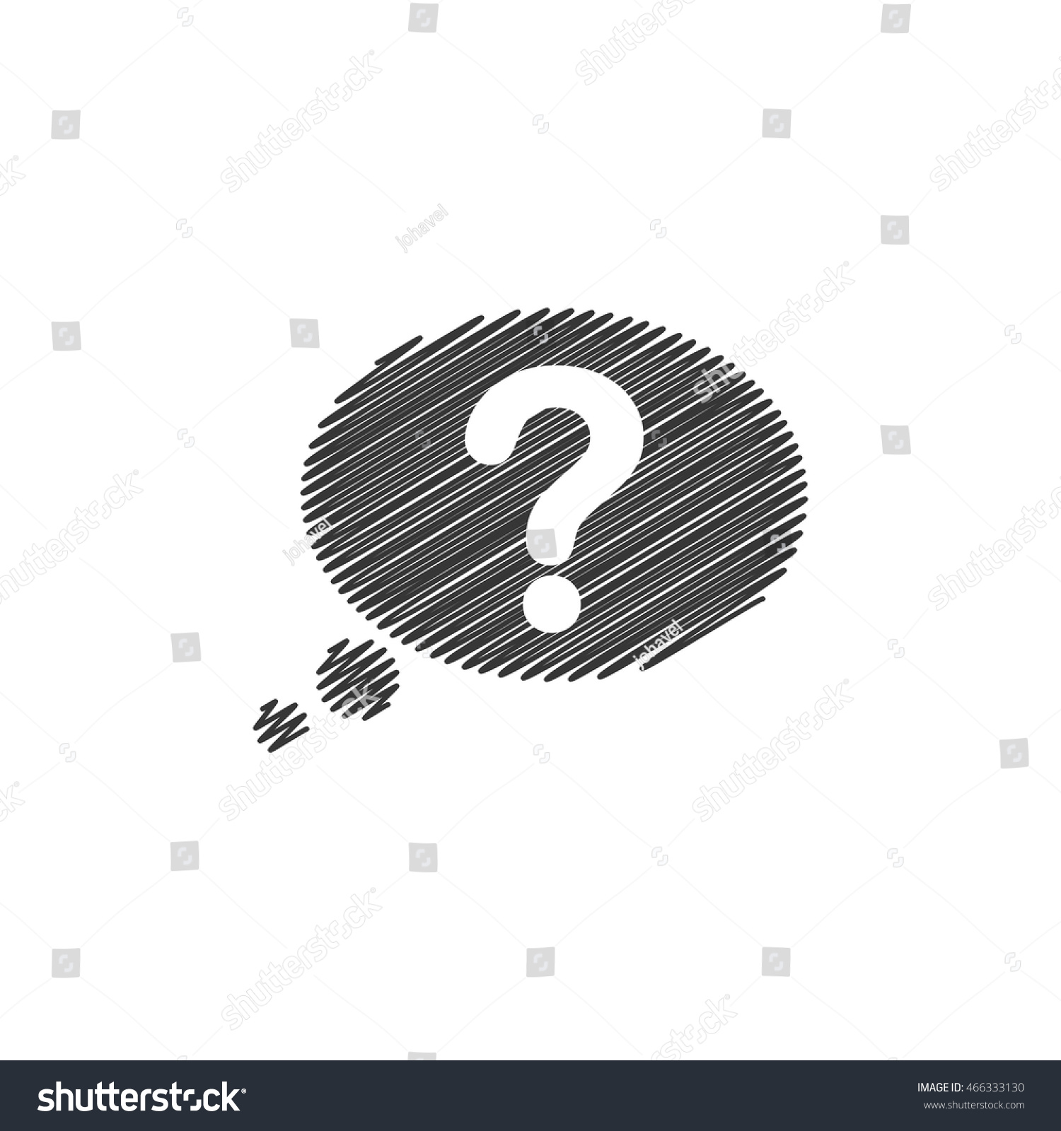 Question Mark Bubble Ask Why Icon Stock Vector (Royalty Free) 466333130