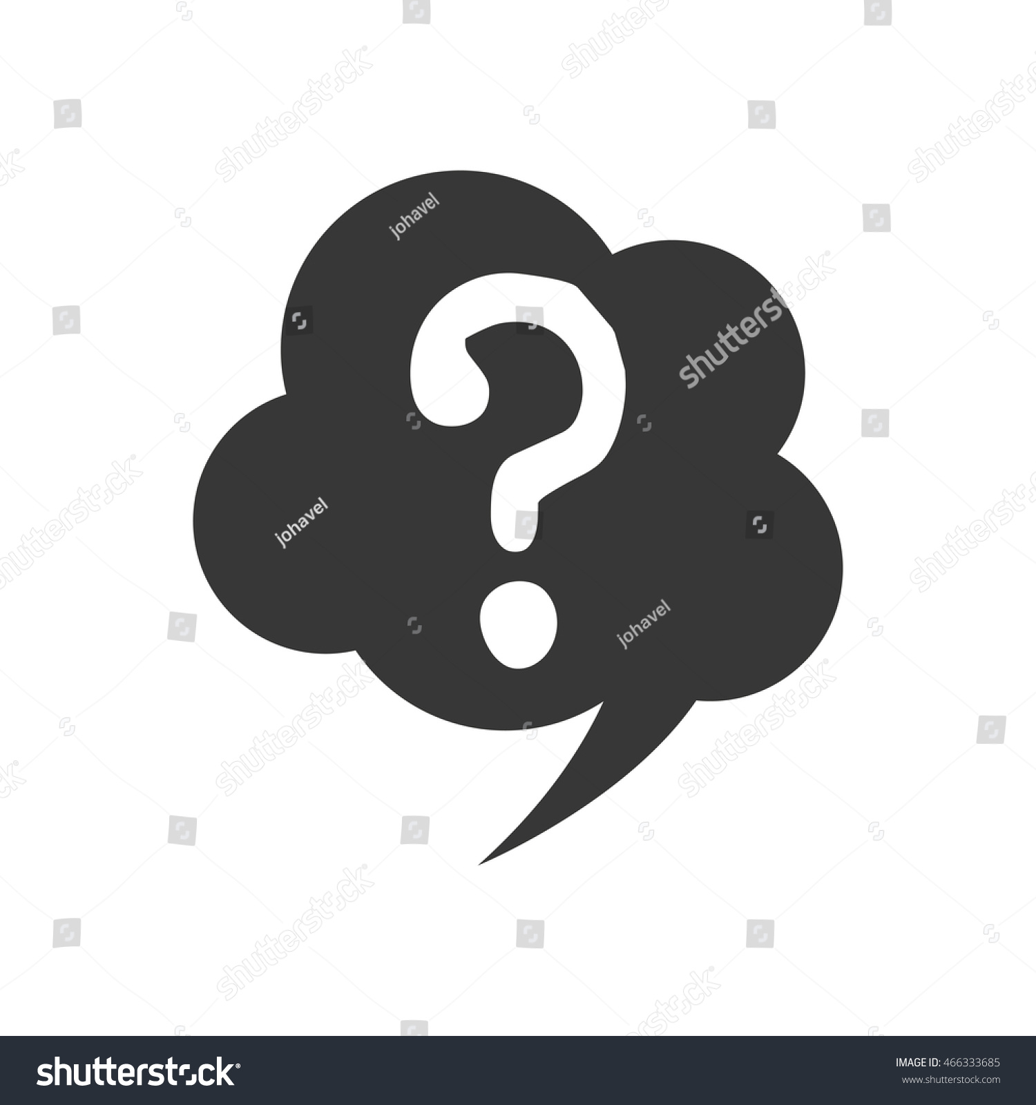 Question Mark Bubble Ask Why Icon Stock Vector (Royalty Free) 466333685