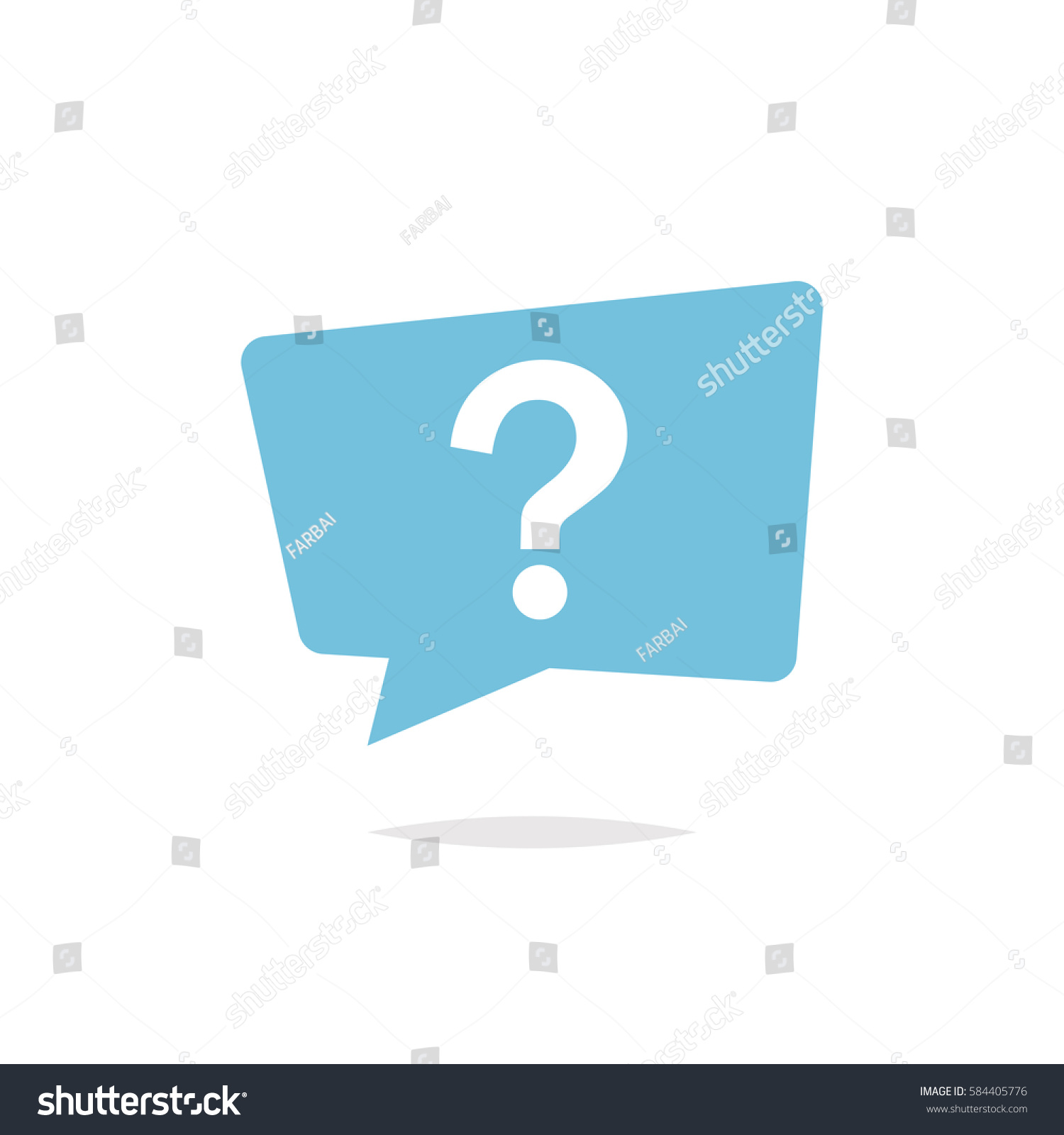 Question Mark Bubble Icon Stock Vector (Royalty Free) 584405776 ...