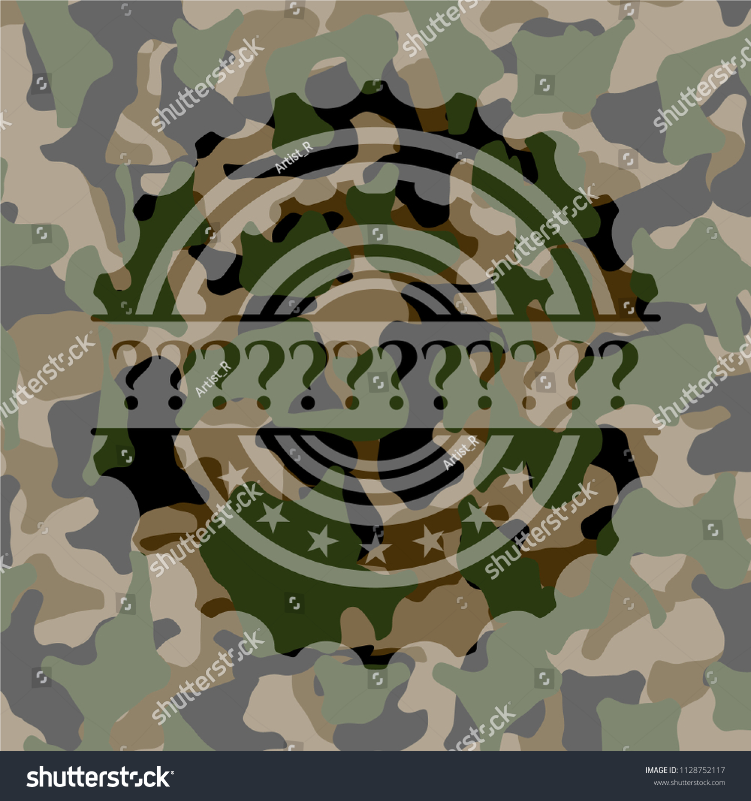 「Question Mark Camouflaged Emblem」のベクター画像素材（ロイヤリティフリー） 1128752117 ...