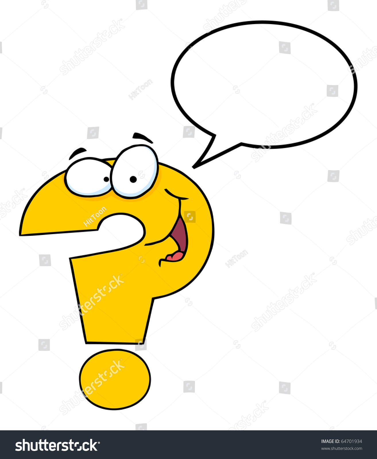 Question Mark Cartoon Character Speech Bubble Stock Vector (Royalty ...