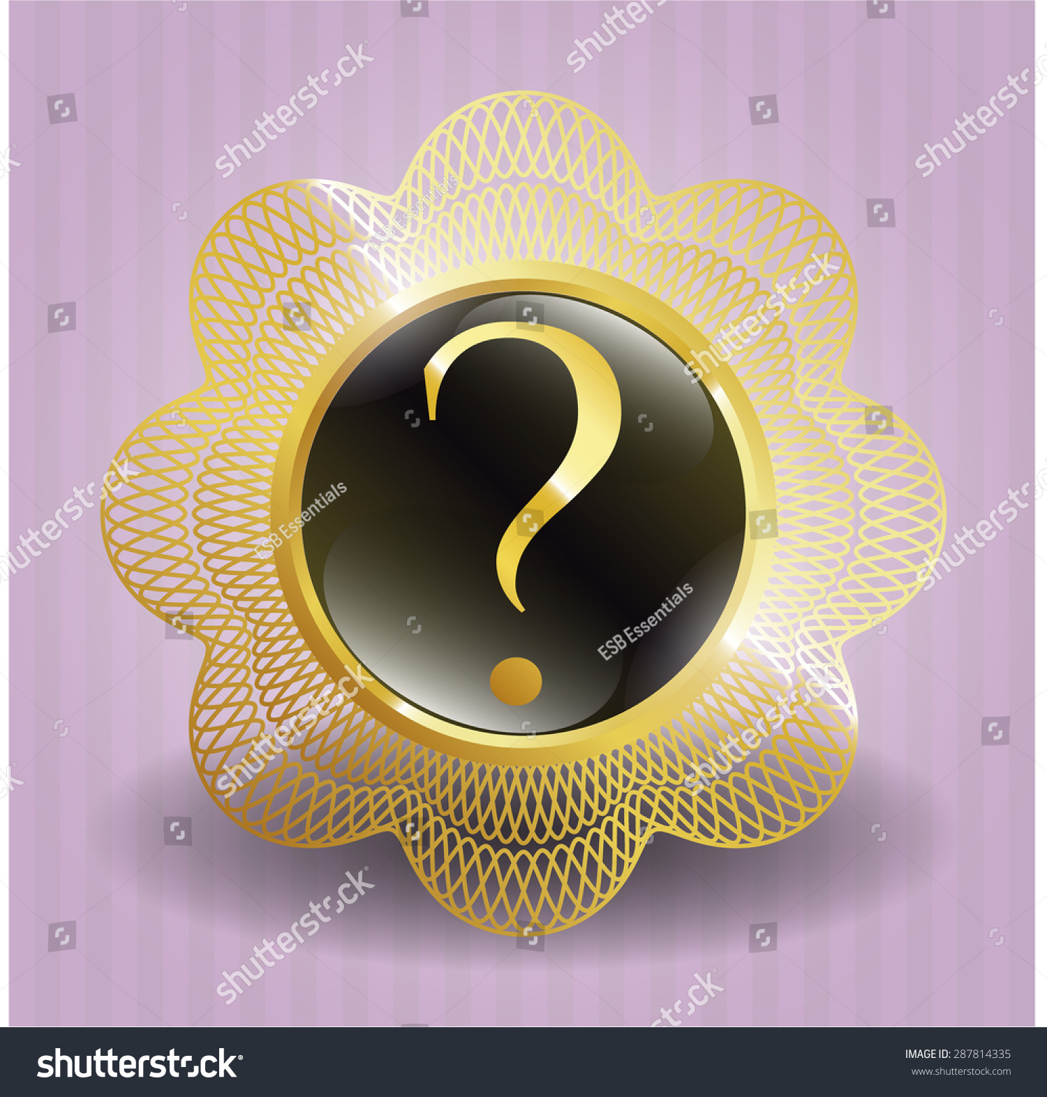 Question Mark Gold Badge Stock Vector (Royalty Free) 287814335 ...