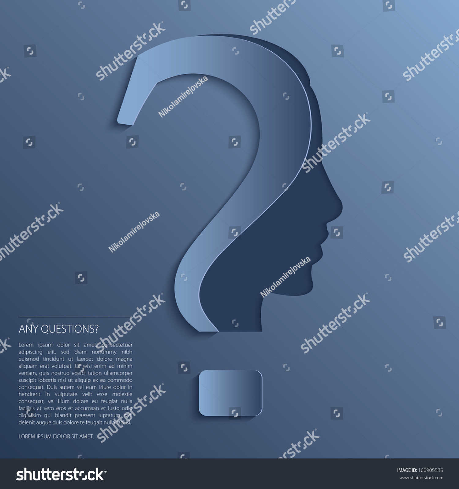 Question Mark Human Head Symbol Vector: Vector có sẵn (miễn phí bản ...