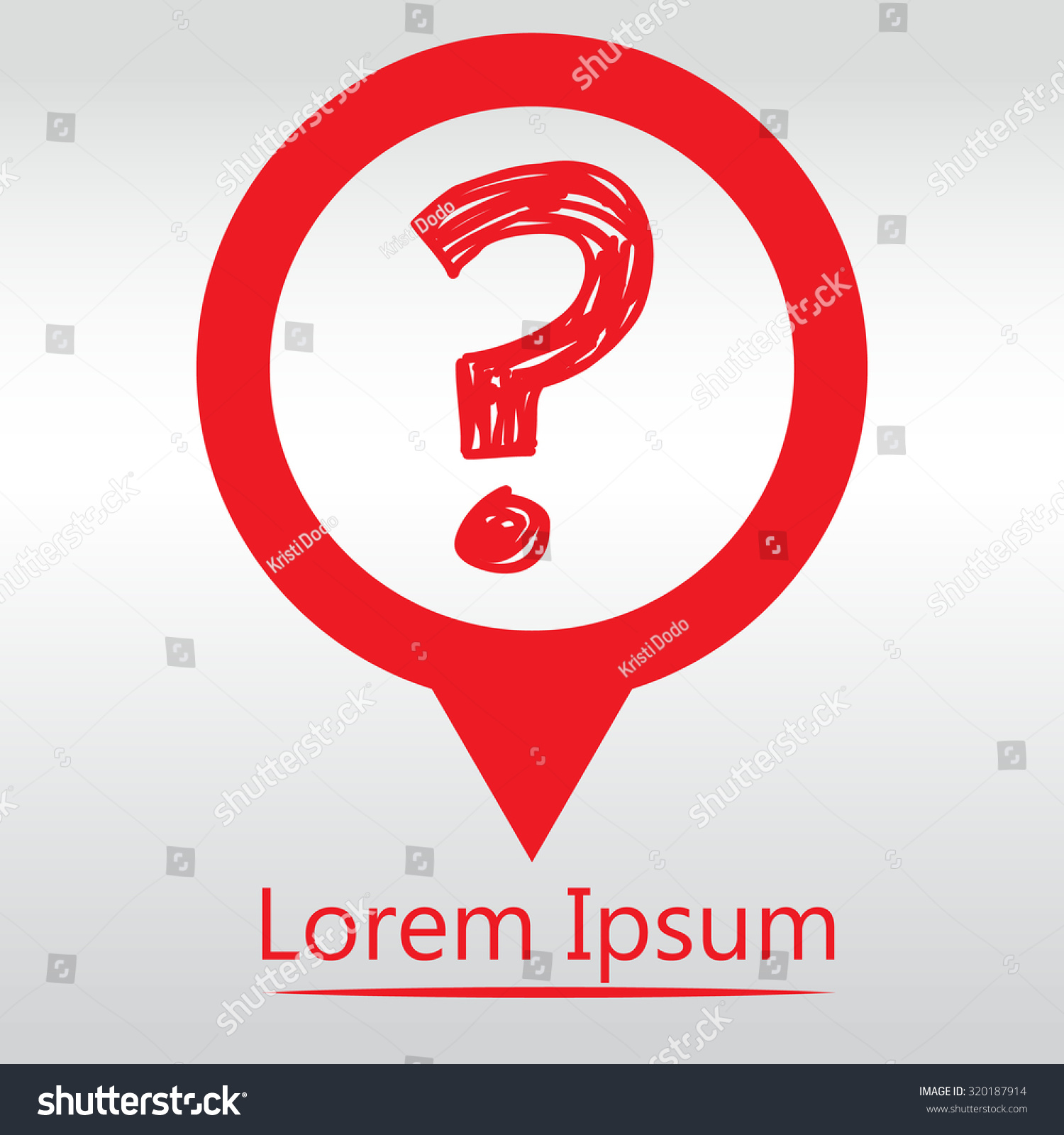 Question Mark Icon Ask Sign Red Stock Vector (Royalty Free) 320187914