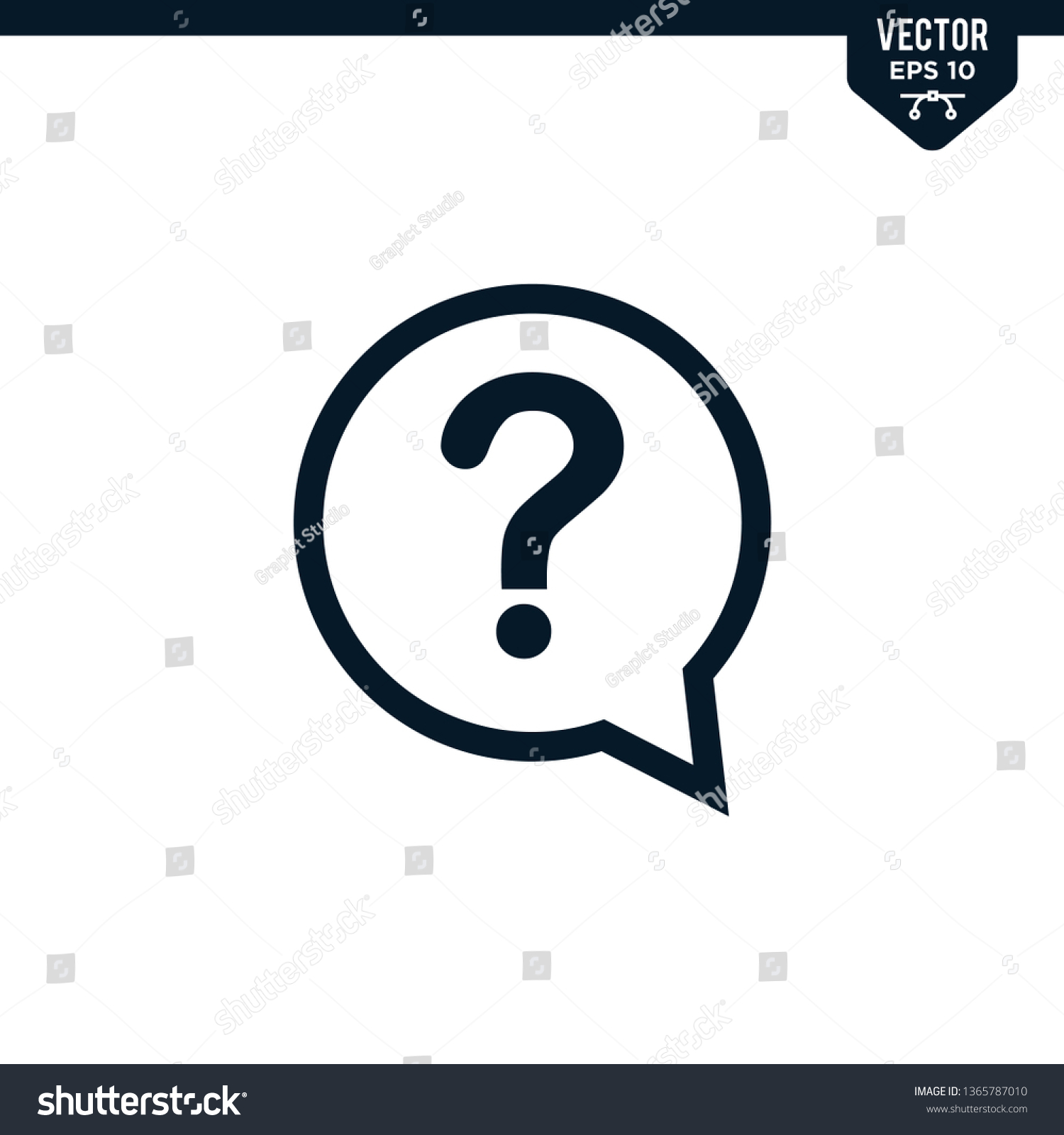 Question Mark Icon Collection Glyph Style Stock Vector (Royalty Free ...