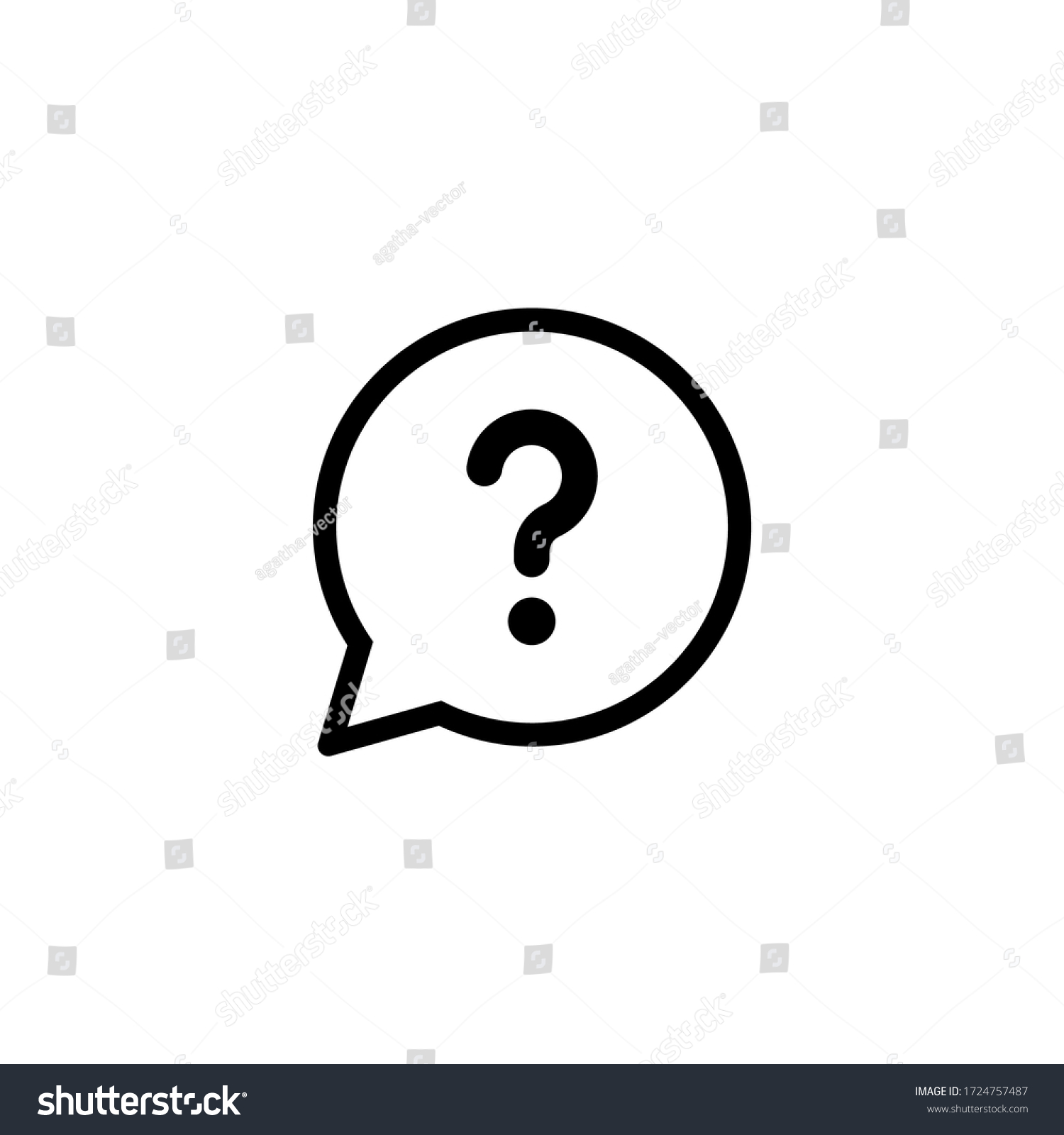 Icône Marque de question dans l'illustration : image vectorielle de ...