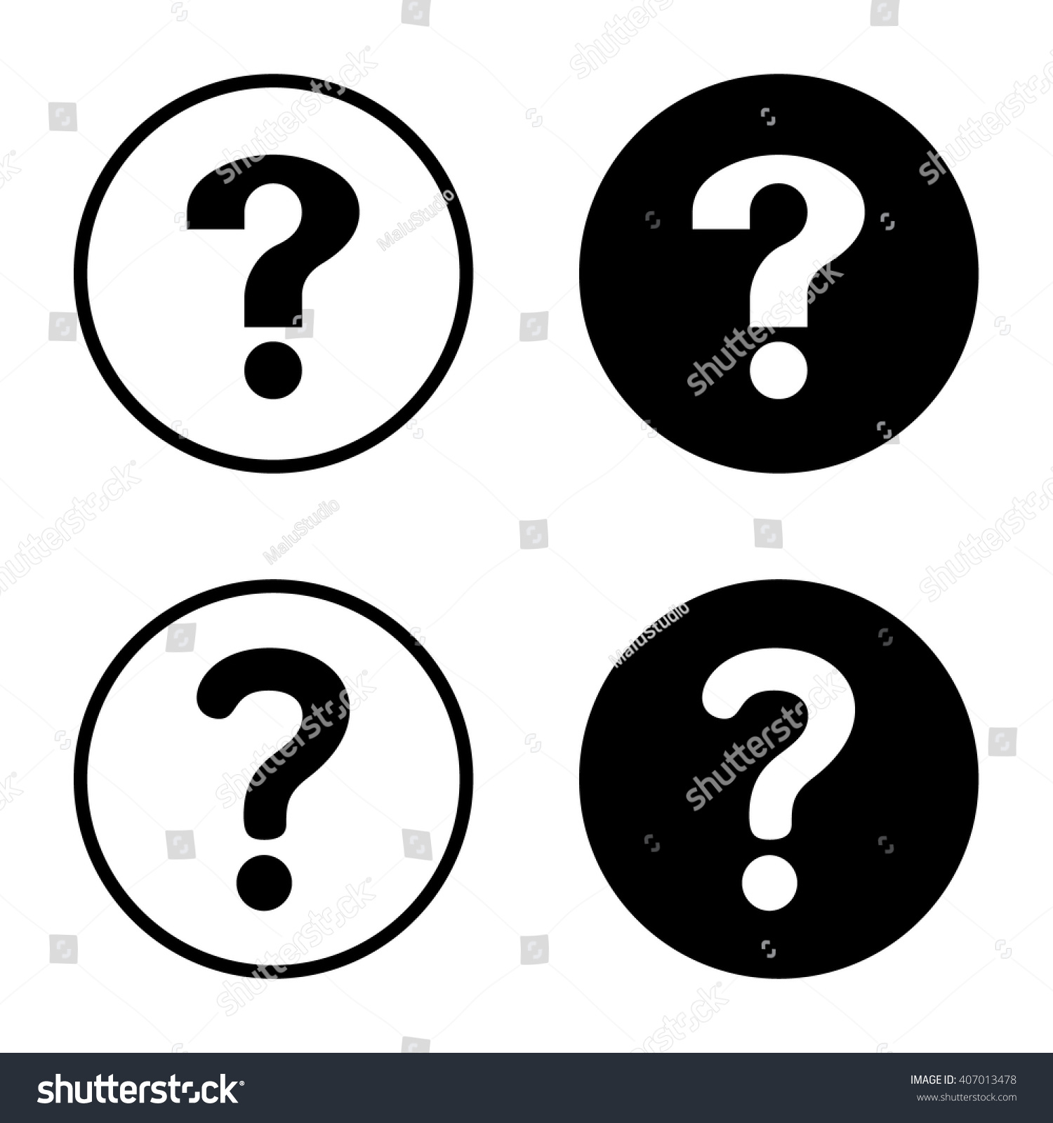 Question Mark Icon Circle Vector Illustration Stock Vector (Royalty ...