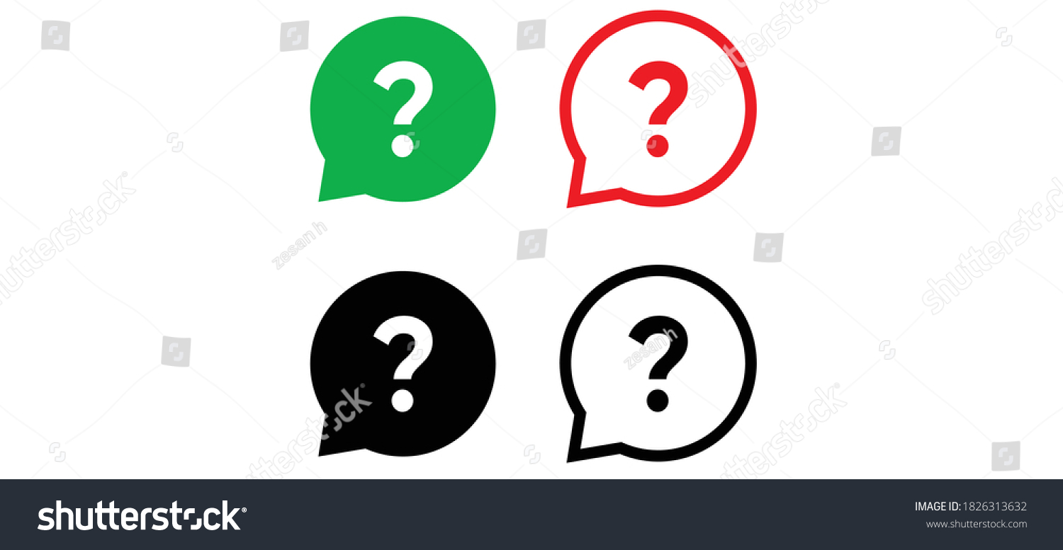 Question Mark Icon Set Design Stock Vector (Royalty Free) 1826313632 ...