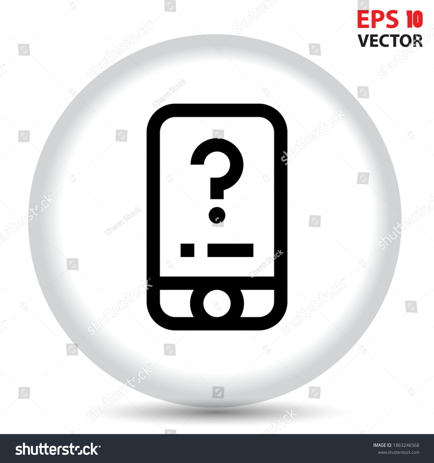 Question Mark Icon Symbol Ecommerce Icon Stock Vector (Royalty Free ...