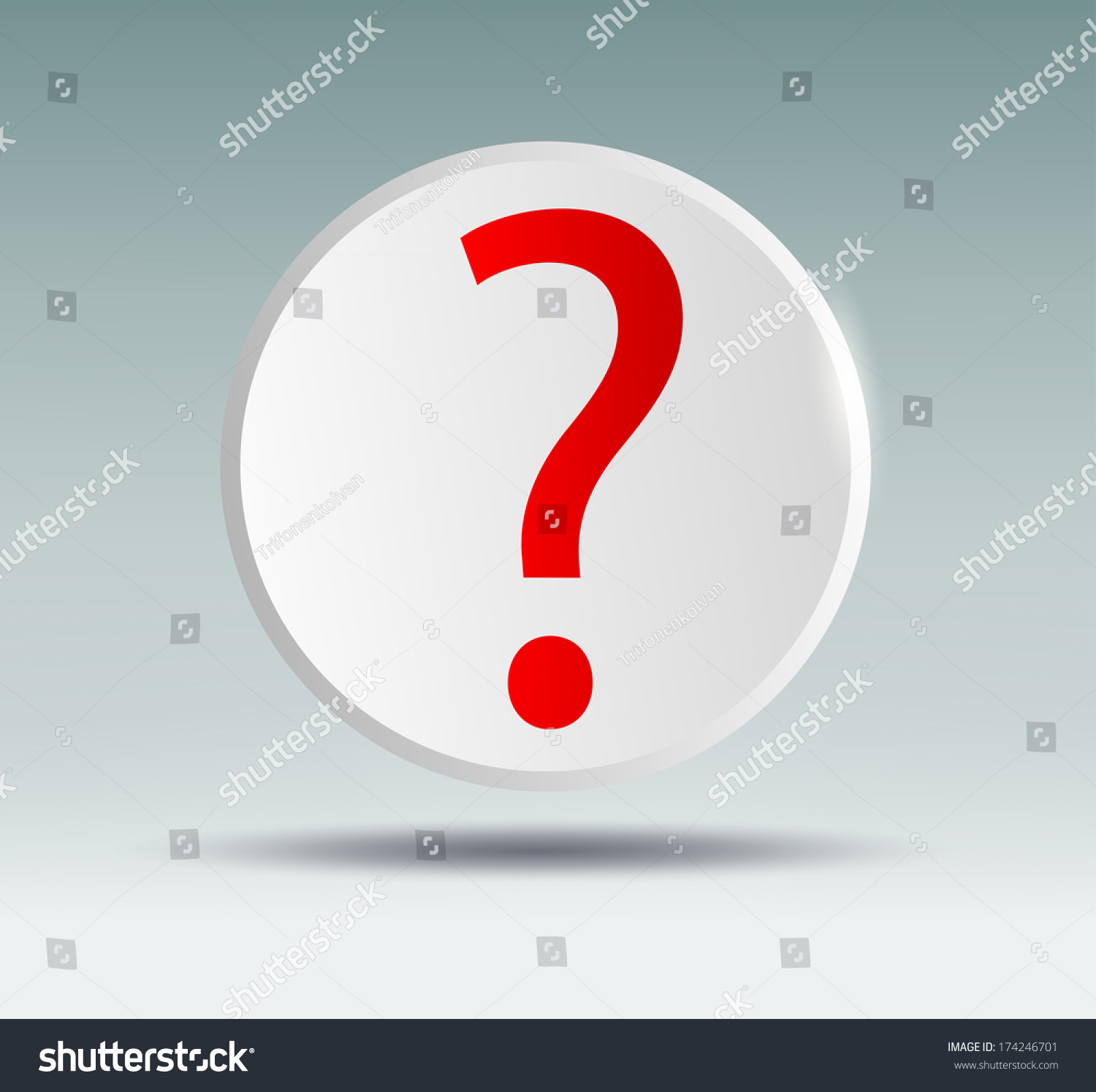 Question Mark White Circle On Blue Stock Vector (Royalty Free ...