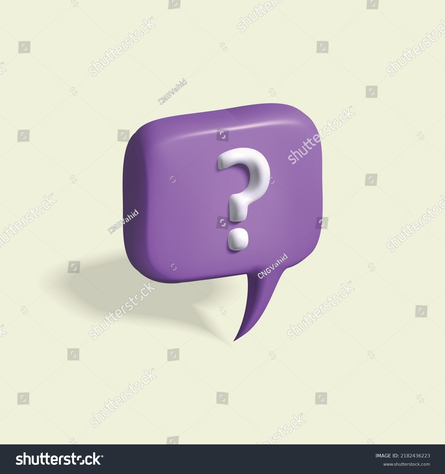 Question Mark Dialog Bubble Vector 3d Stock Vector (Royalty Free ...