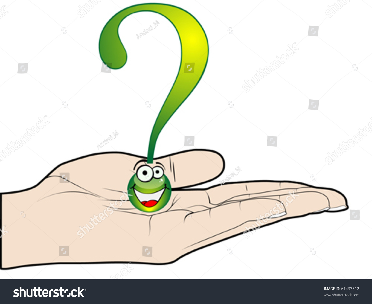 Question Mark Palm Stock Vector (Royalty Free) 61433512