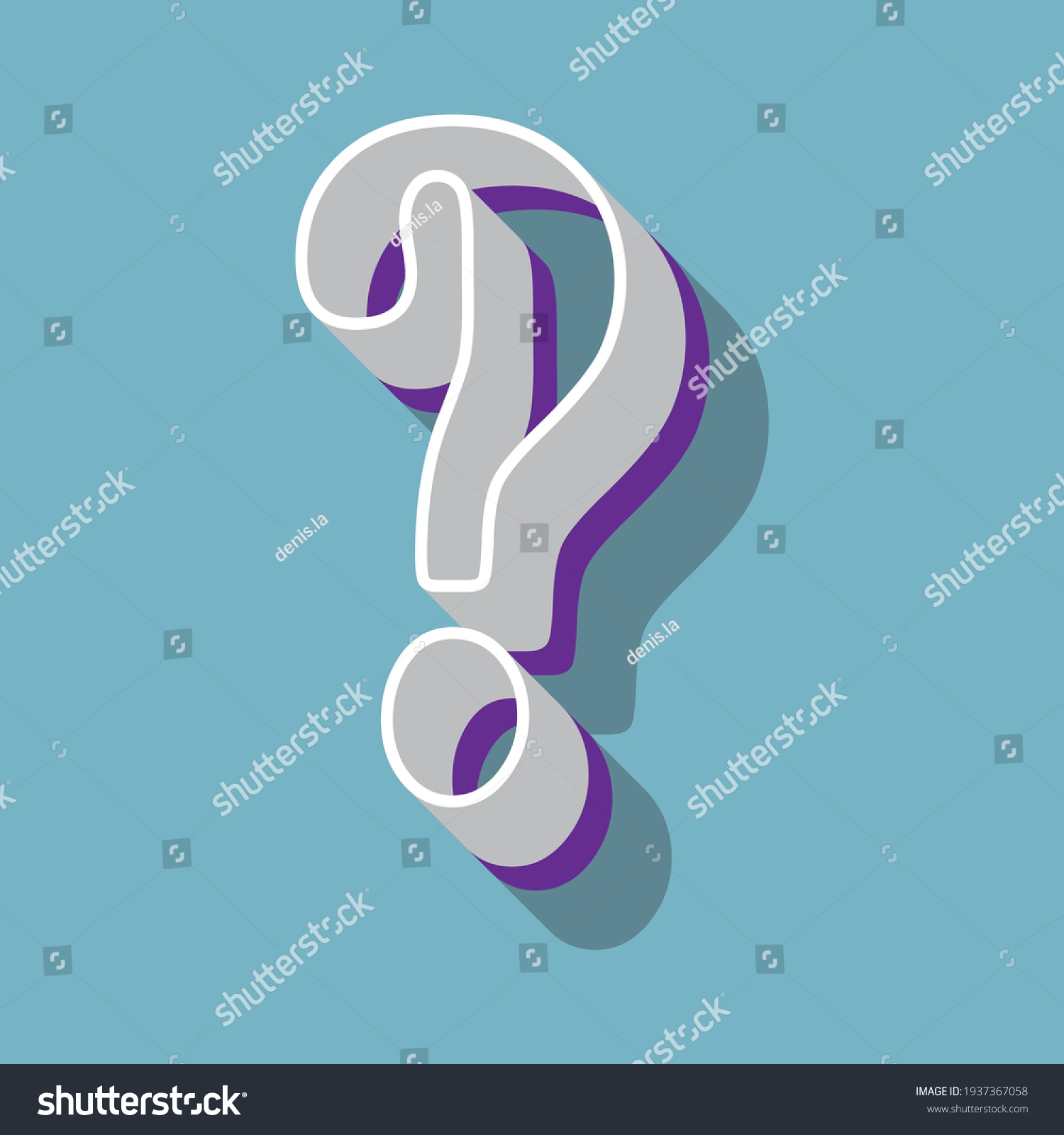 Question Mark Retro Style Vector Illustration Stock Vector (Royalty ...