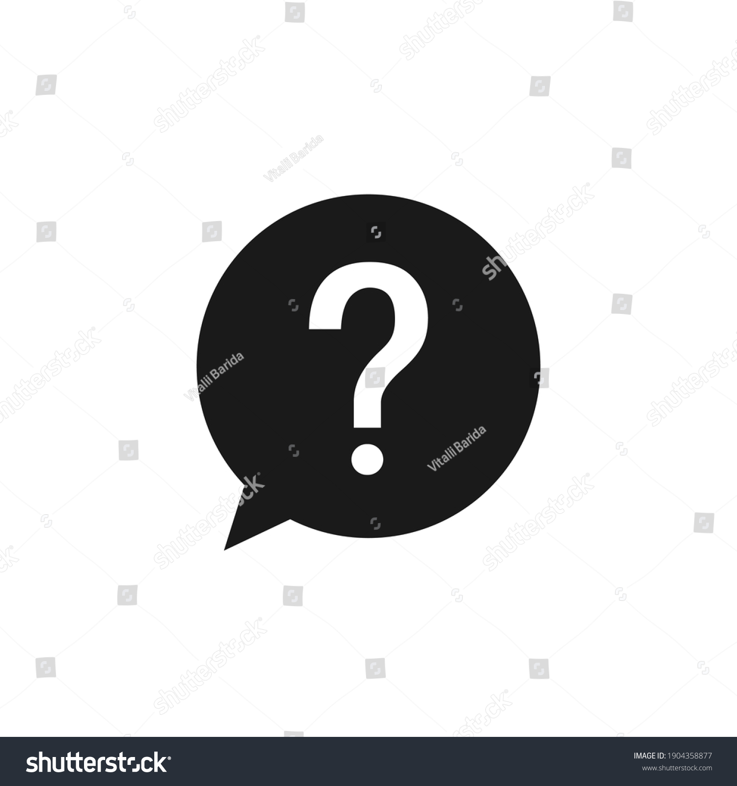 Question Mark Speech Bubble Help Sign Stock Vector (Royalty Free ...