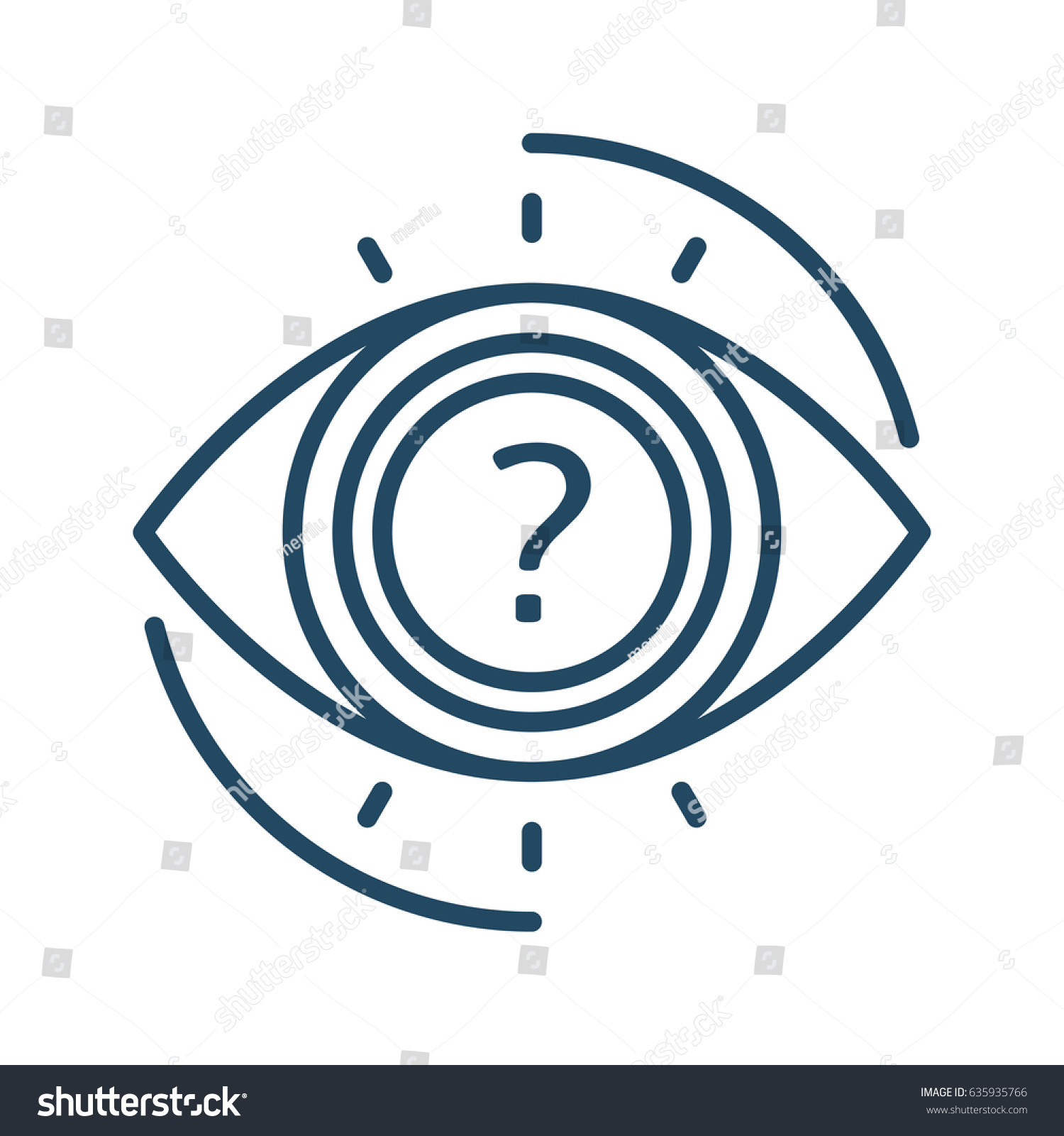 Question Mark Inside Eye Vector Icon Stock Vector (Royalty Free ...