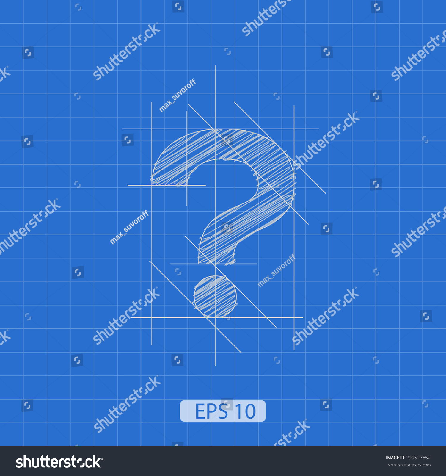Question Mark Letter Architectural Plan On Stock Vector (Royalty Free ...