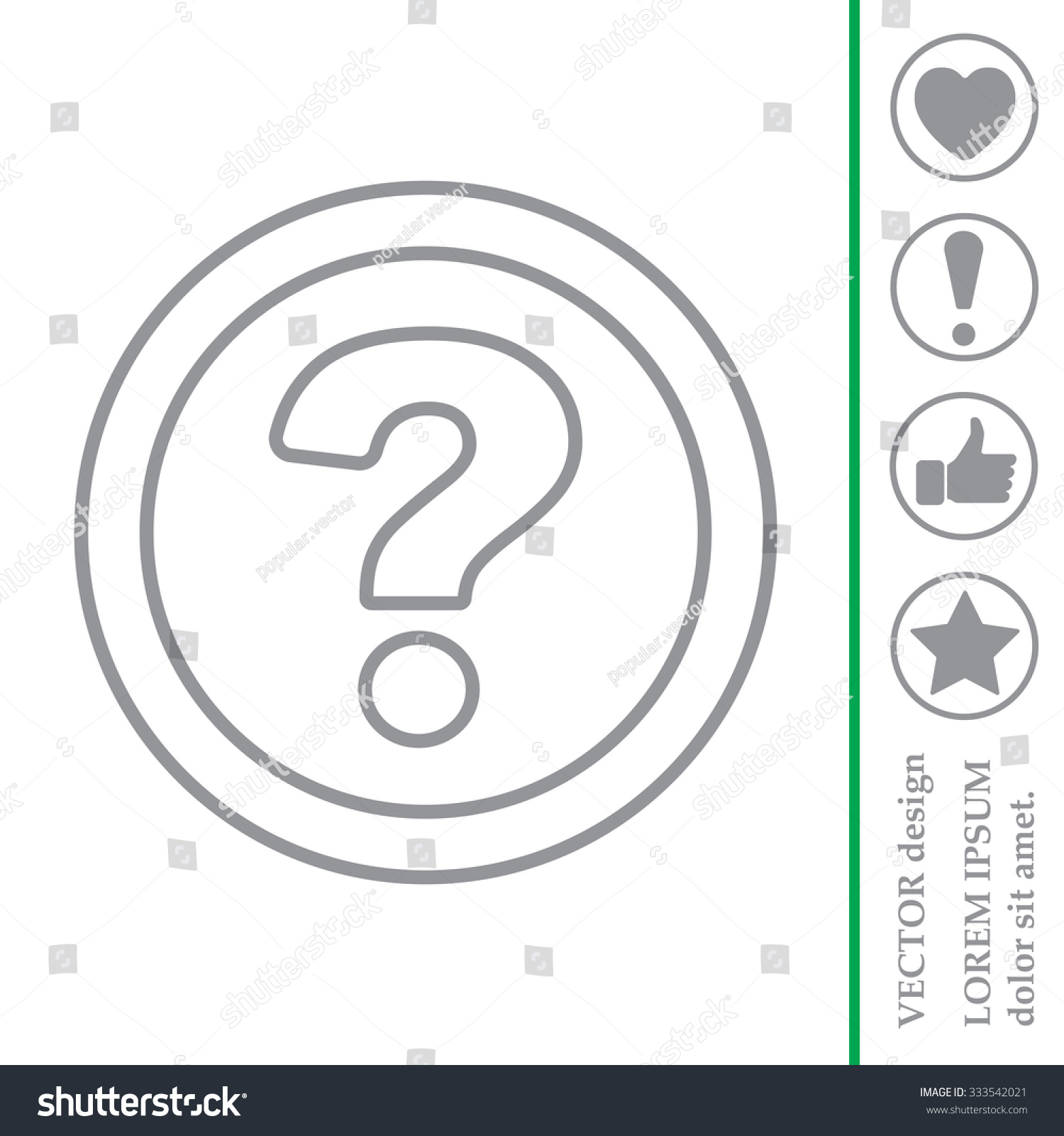 Question Mark Line Icon Stock Vector (Royalty Free) 333542021 ...