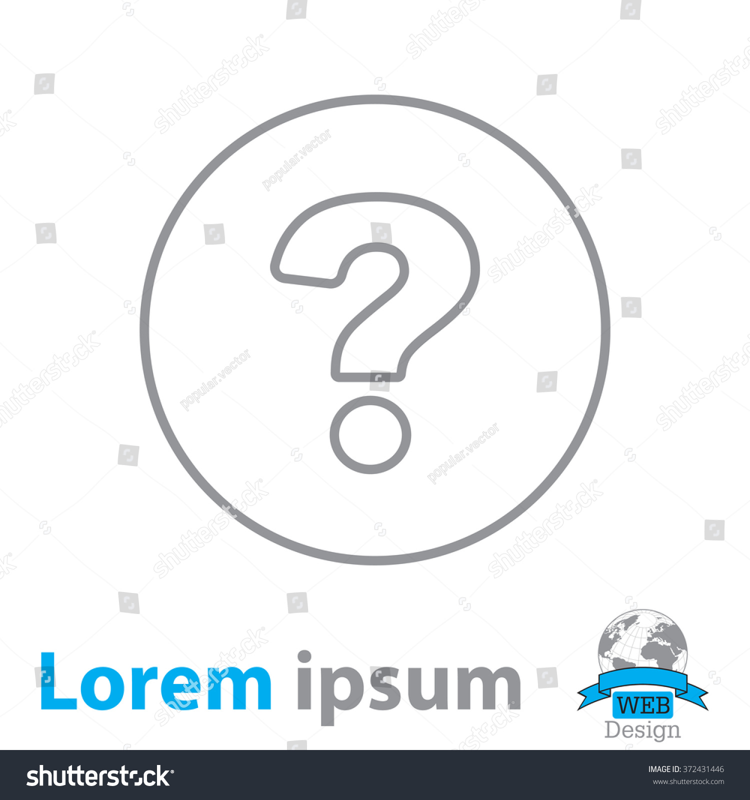 Question Mark Line Icon Stock Vector (Royalty Free) 372431446 ...