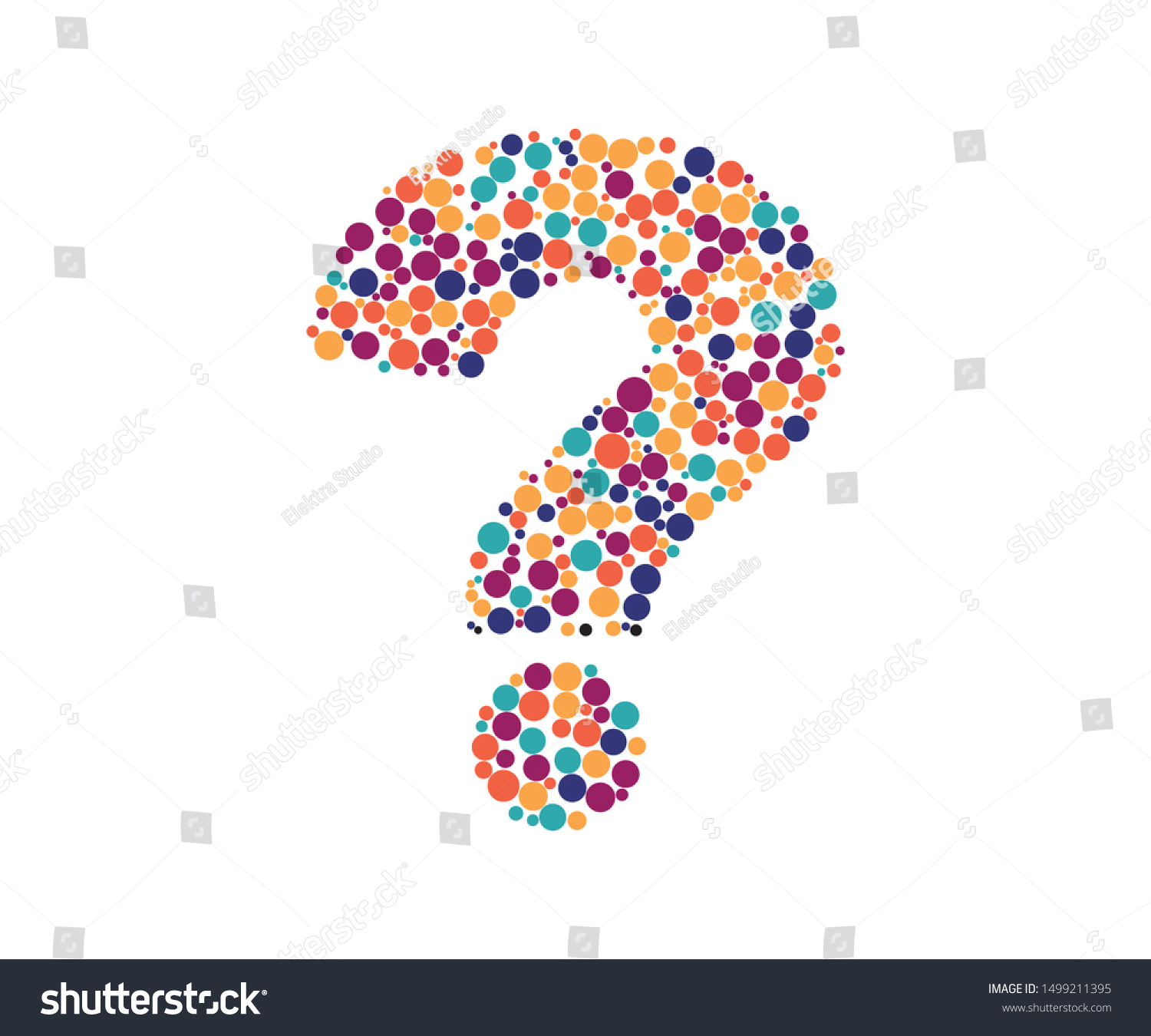Question Mark Logo Vector Illustration 스톡 벡터(로열티 프리) 1499211395 ...