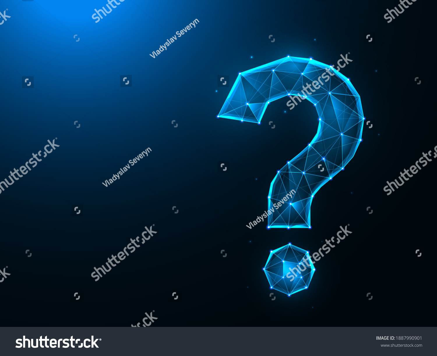 Question Mark Low Poly Design Punctuation Stock Vector (Royalty Free ...