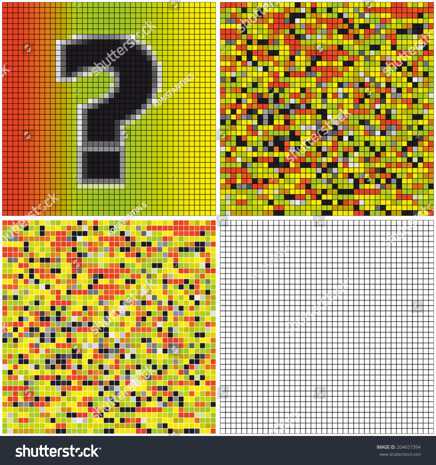 Question Mark Mixed Mosaic Empty Cells: เวกเตอร์สต็อก (ปลอดค่าลิขสิทธิ์ ...