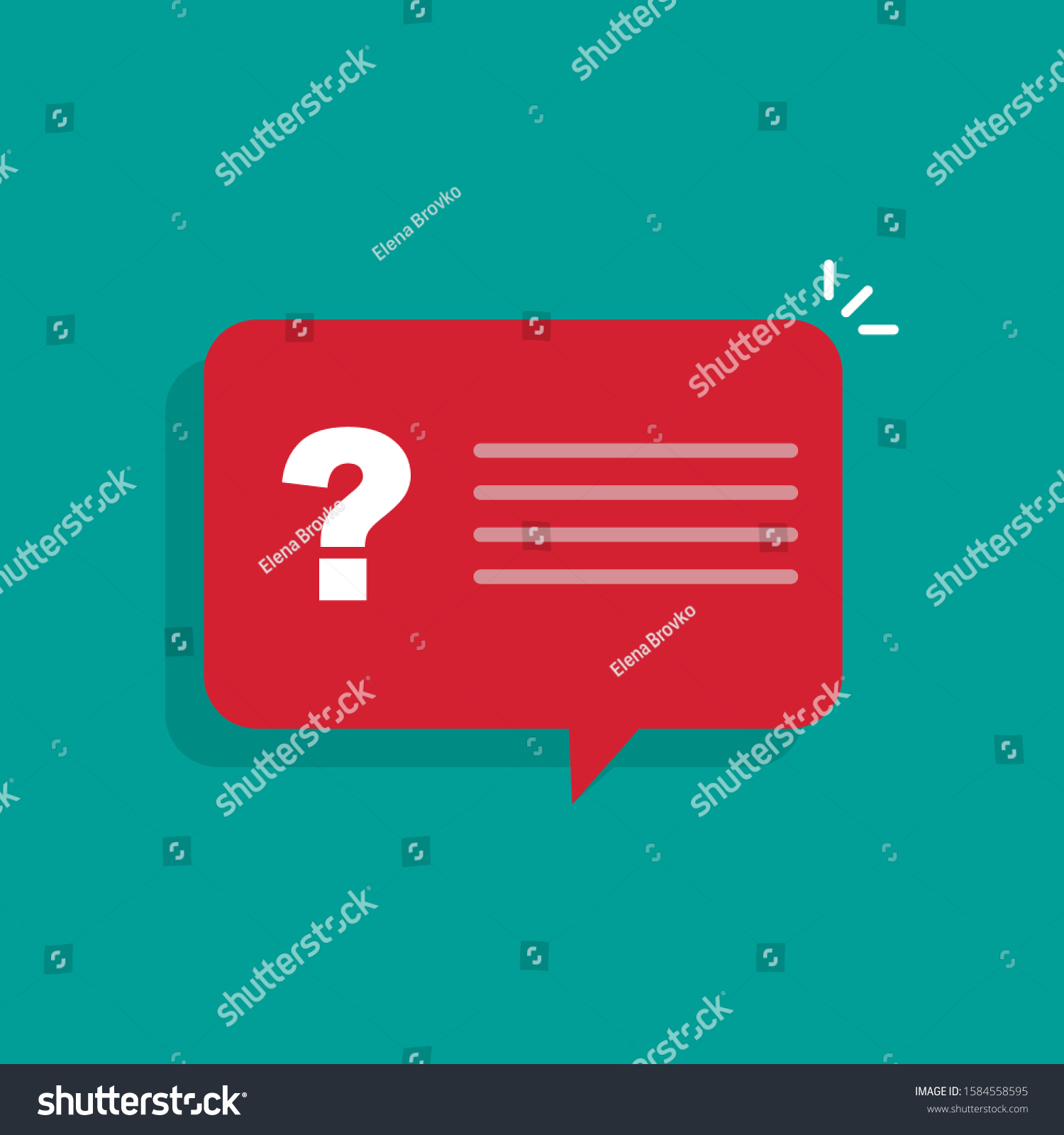 Question Mark Notification Bubble Speech Icon: vector de stock (libre ...