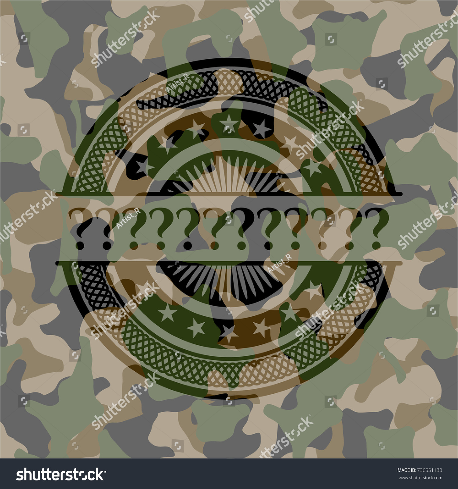 Question Mark On Camouflage Pattern Stock Vector (Royalty Free ...