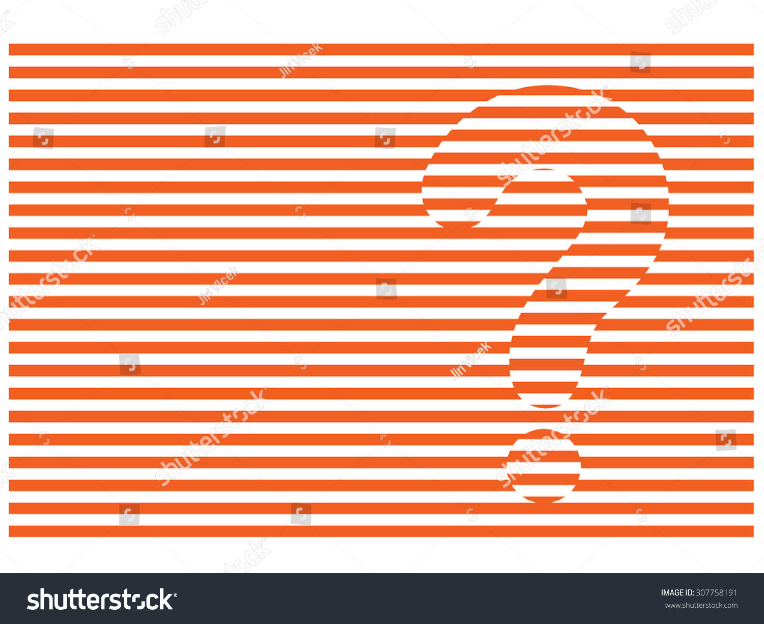 Question Mark On Dislocations Red Stripes Stock Vector (Royalty Free ...