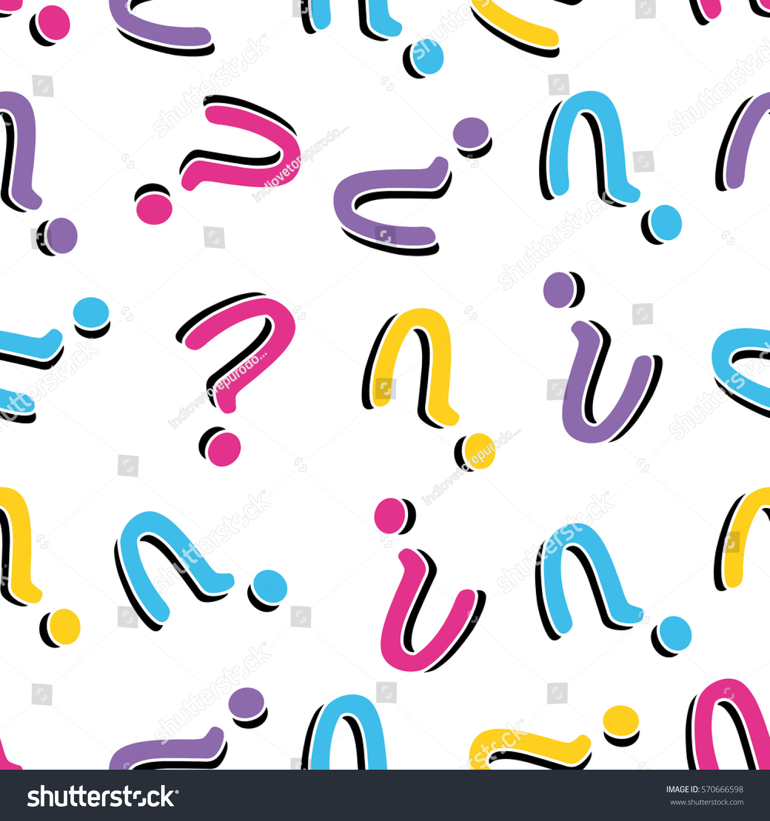 Question Mark Pattern Memphis Style Stock Vector (Royalty Free ...