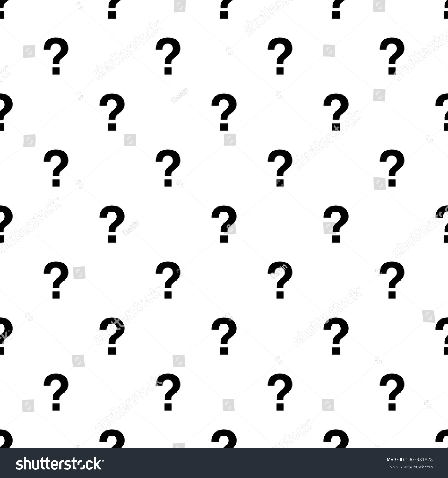 Question Mark Pattern Seamless Trendy Design Stock Vector (Royalty Free ...