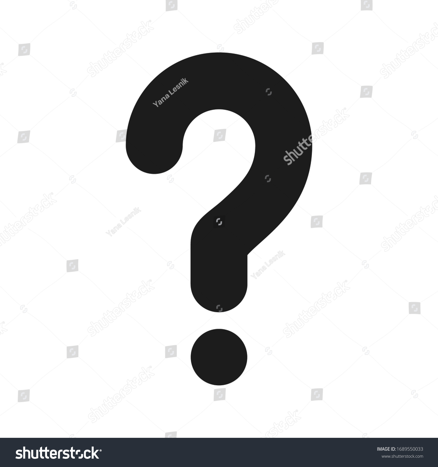 Question Mark Pictogram Isolated Flat Vector: เวกเตอร์สต็อก (ปลอดค่า ...
