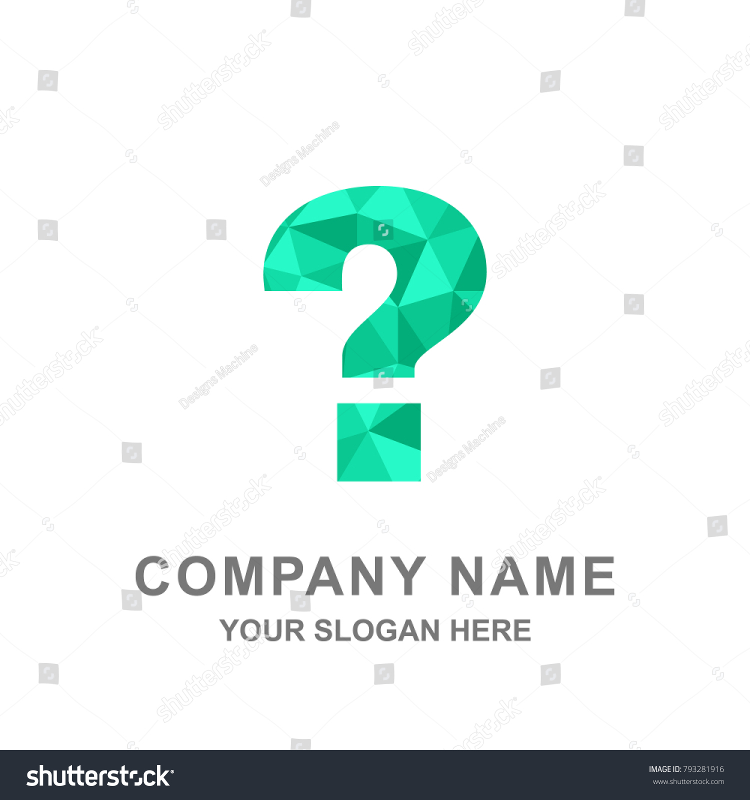 Question Mark Polygonal Style Logo Vector Stock Vector (Royalty Free ...