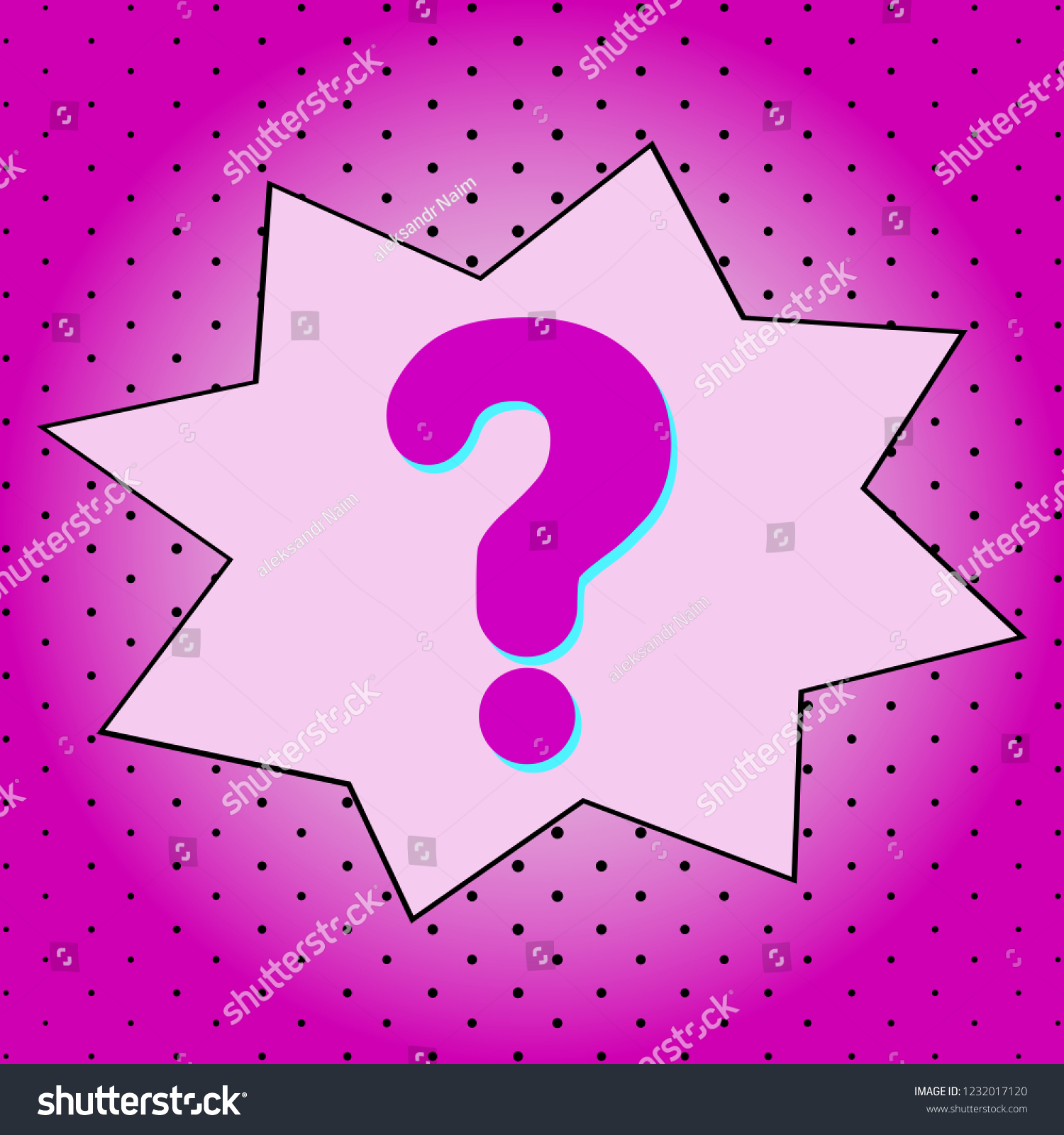 Question Mark Purple Icon Popart Background Stock Vector (Royalty Free ...