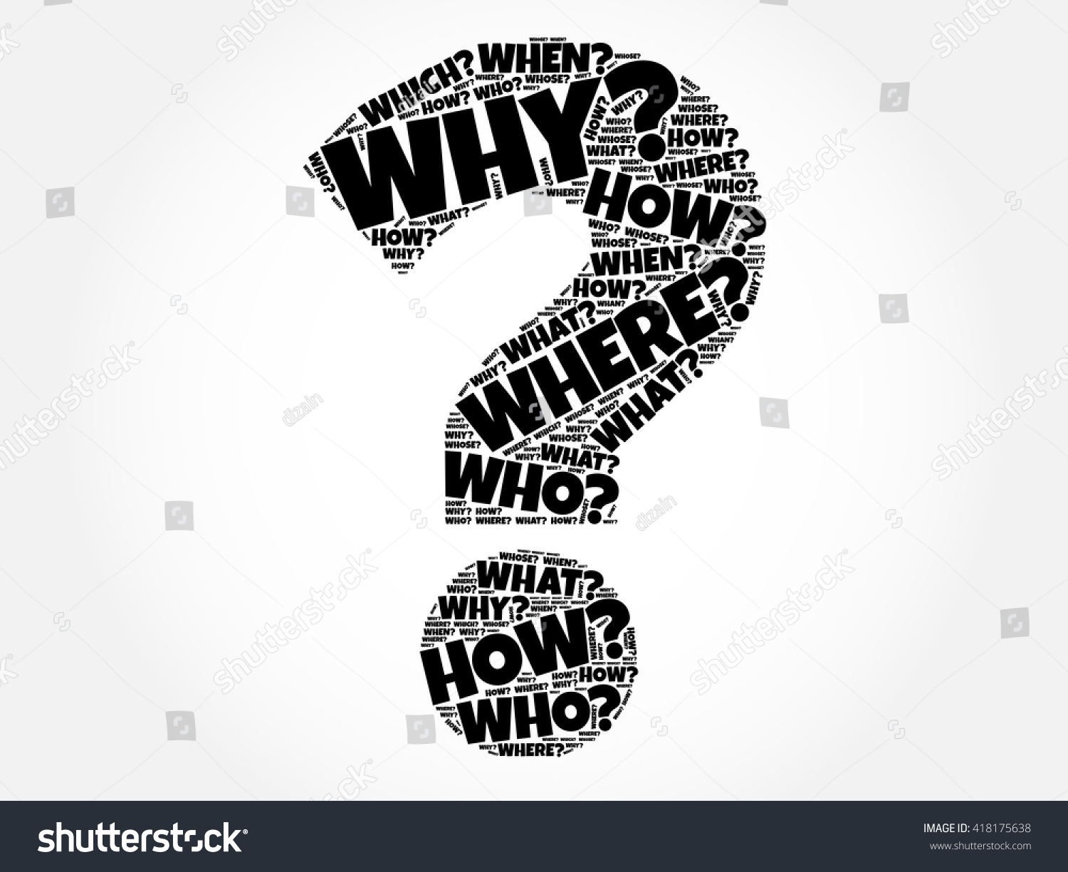 Question Mark Question Words Cloud Business Stock Vector (Royalty Free ...