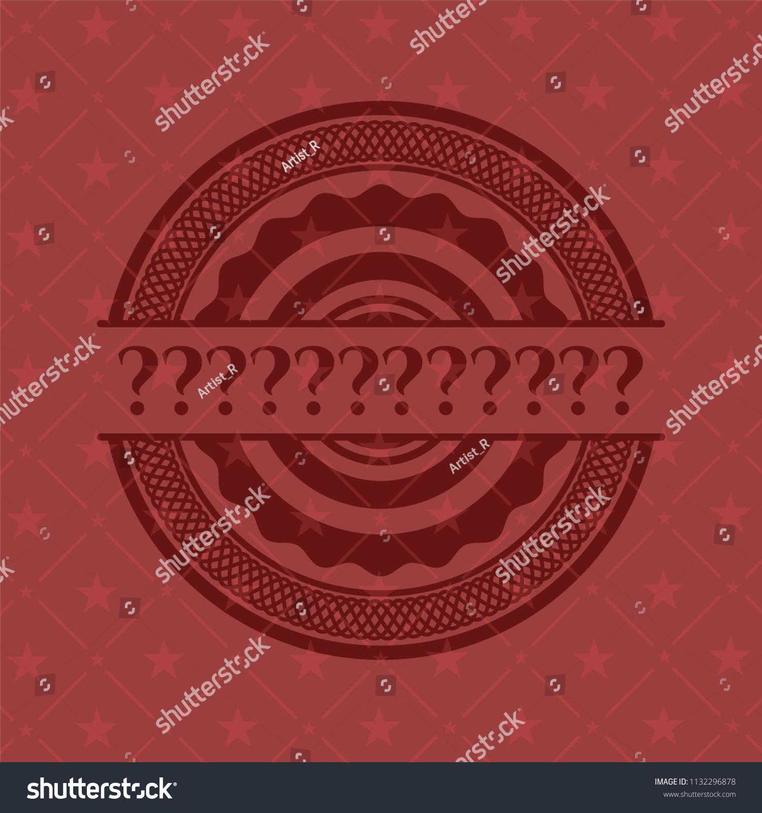 Question Mark Red Emblem Retro Stock Vector (Royalty Free) 1132296878 ...