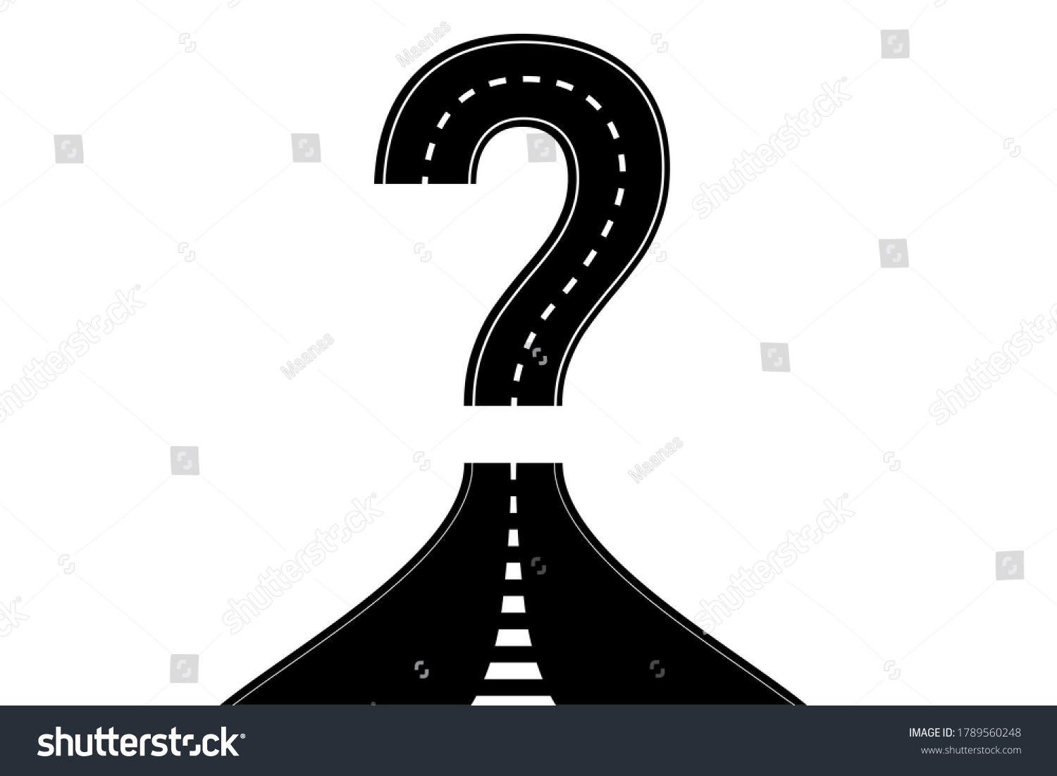 Question Mark Road Ahead Infographics Stock Vector (Royalty Free ...