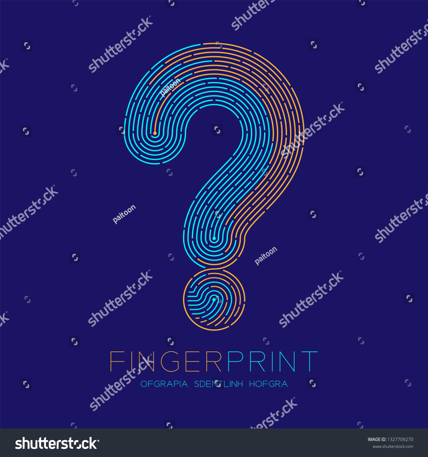 Question Mark Sign Pattern Fingerprint Scan 库存矢量图（免版税）1327709270 ...