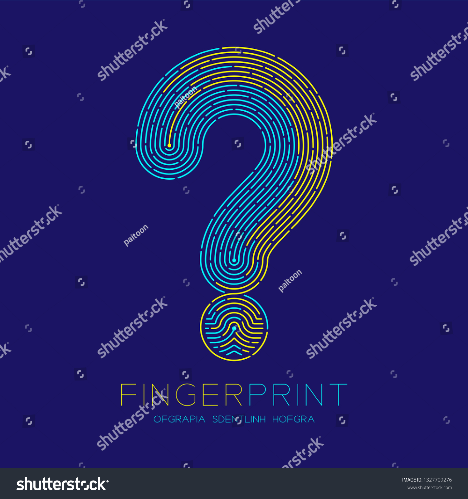 Vektor Stok Question Mark Sign Pattern Fingerprint Scan (Tanpa Royalti ...
