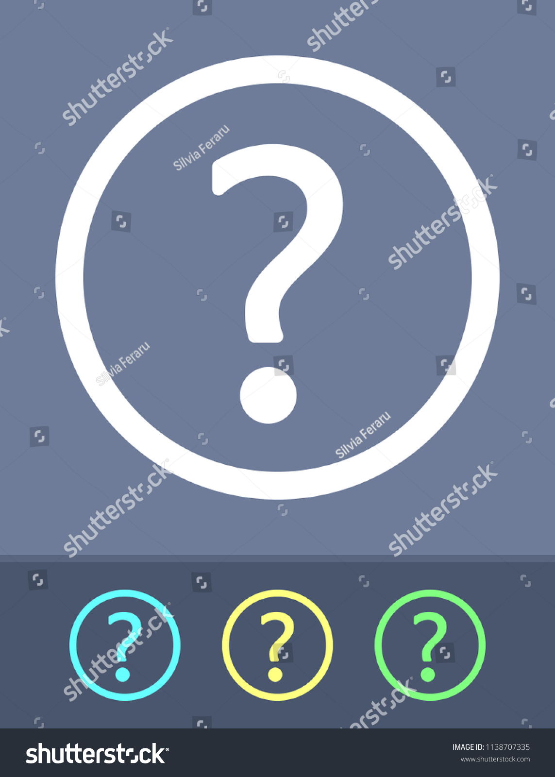 Question Mark Simple Buttons Minimalistic Vector Stock Vector (Royalty ...
